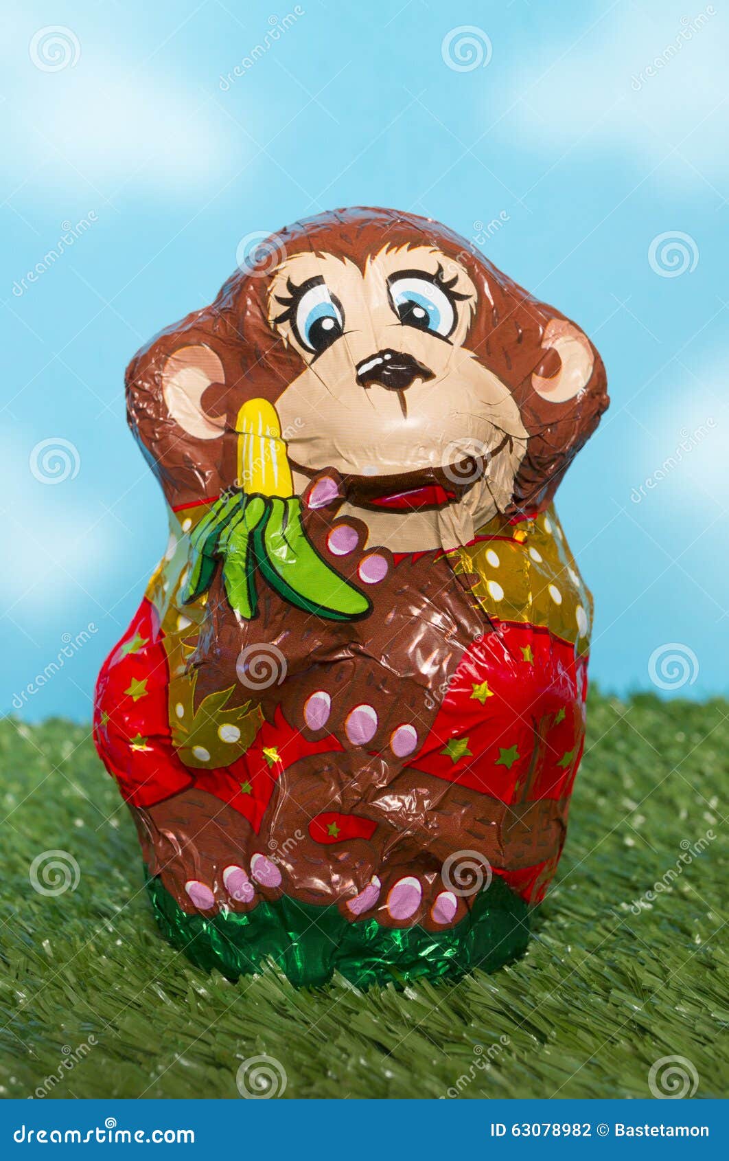 Mono Del Chocolate En Una Envoltura Stock de ilustración - Ilustración ...