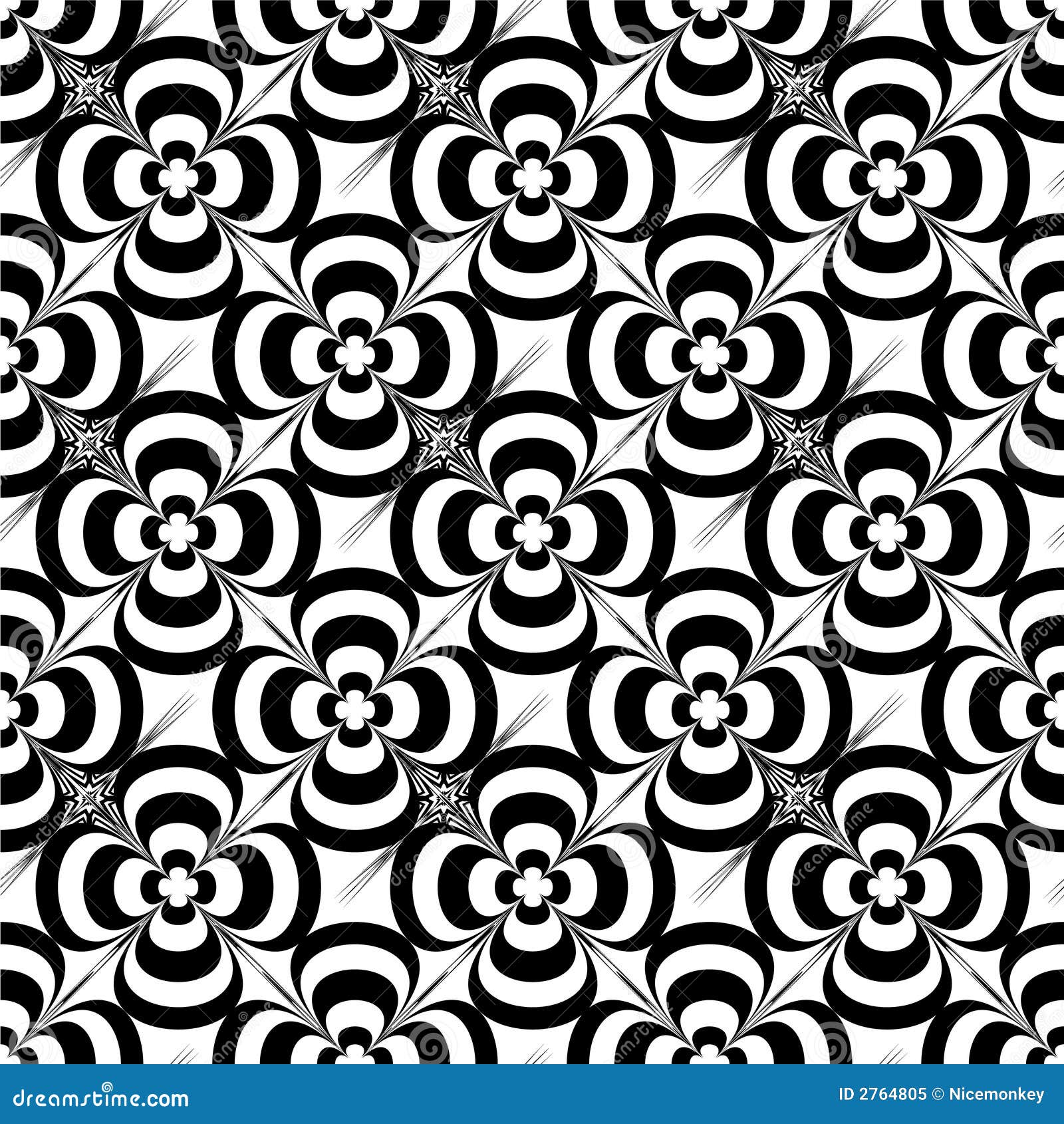 Mono flower stock vector. Illustration of floral, textile - 2764805