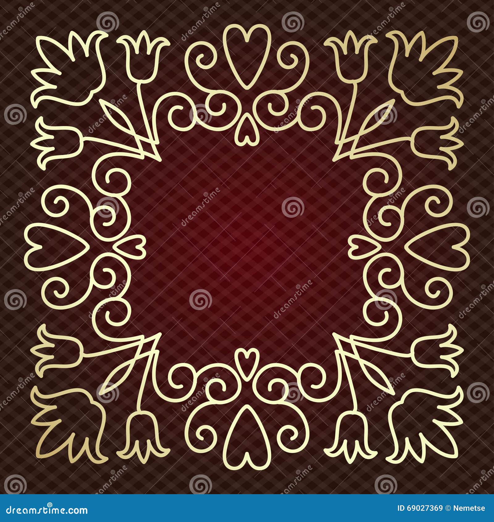 Mono line frame stock vector. Illustration of insignia - 69027369