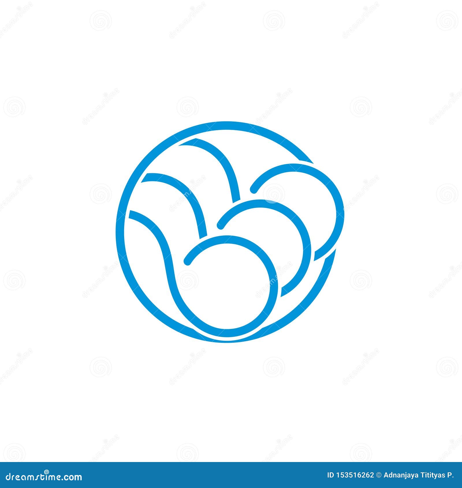 Mono Line Wave Simple Logo Vector Stock Vector - Illustration of ...