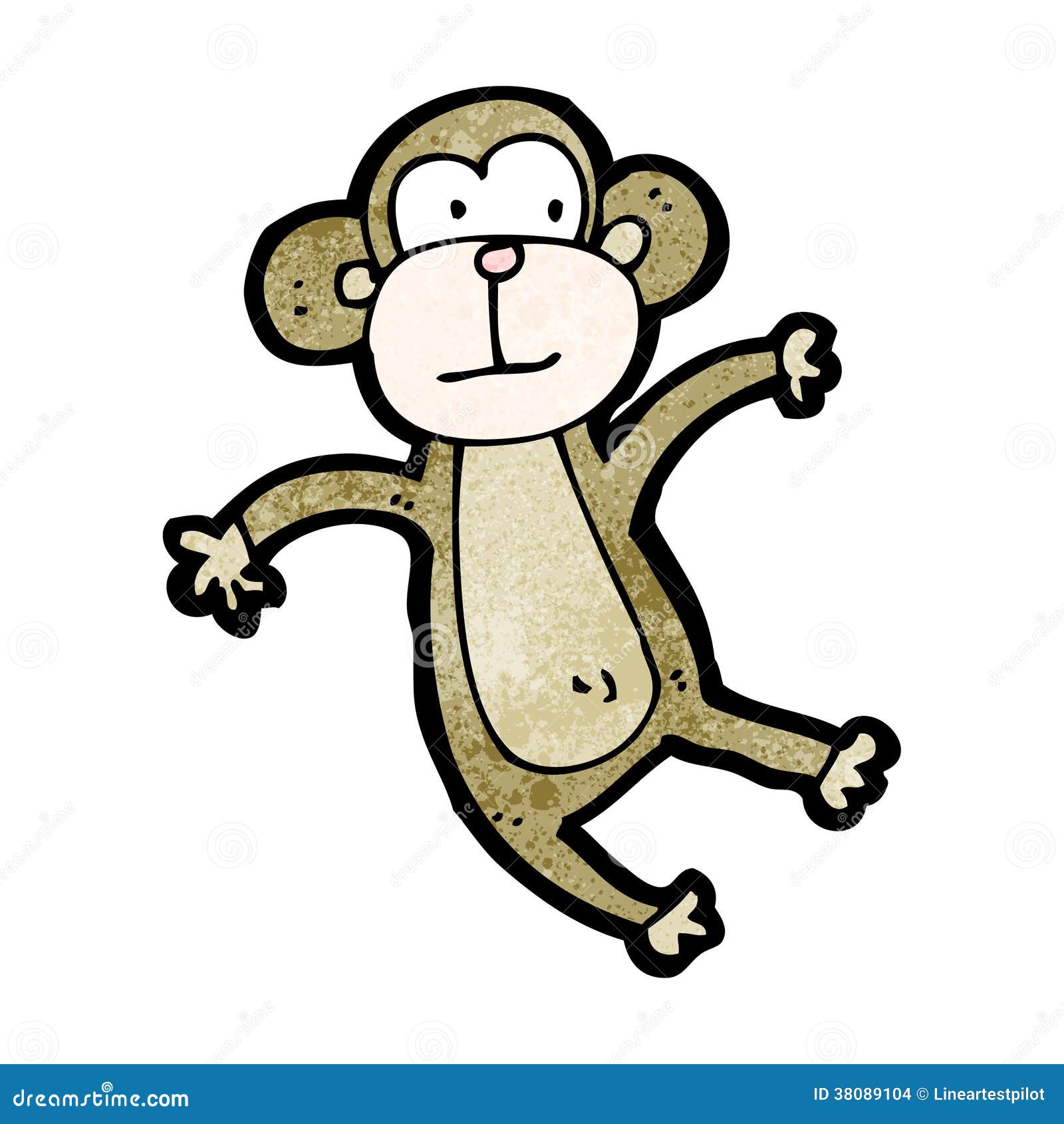 Mono loco de la historieta ilustración del vector. Ilustración de ...