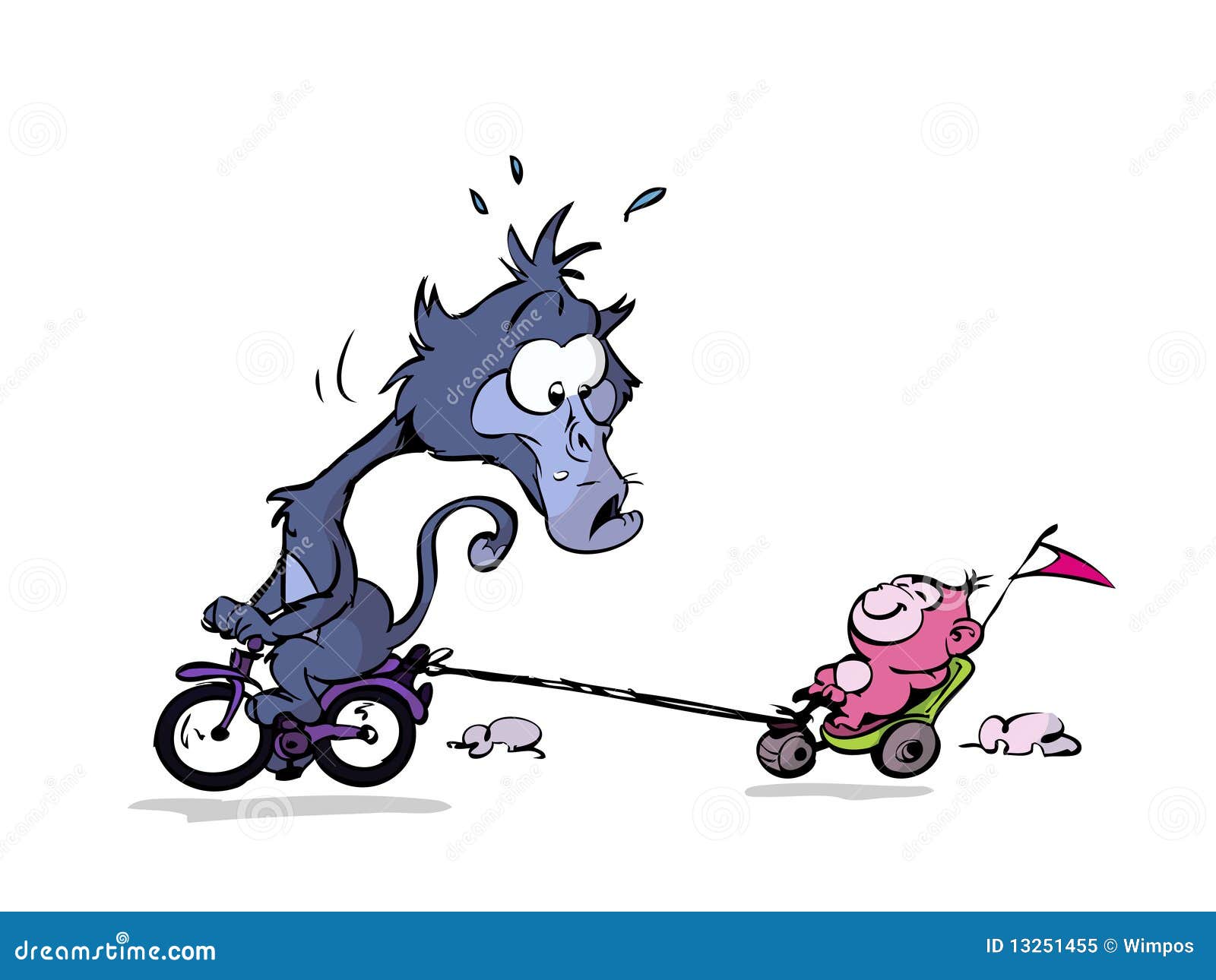 Mono perezoso del cabrito ilustración del vector. Ilustración de ...