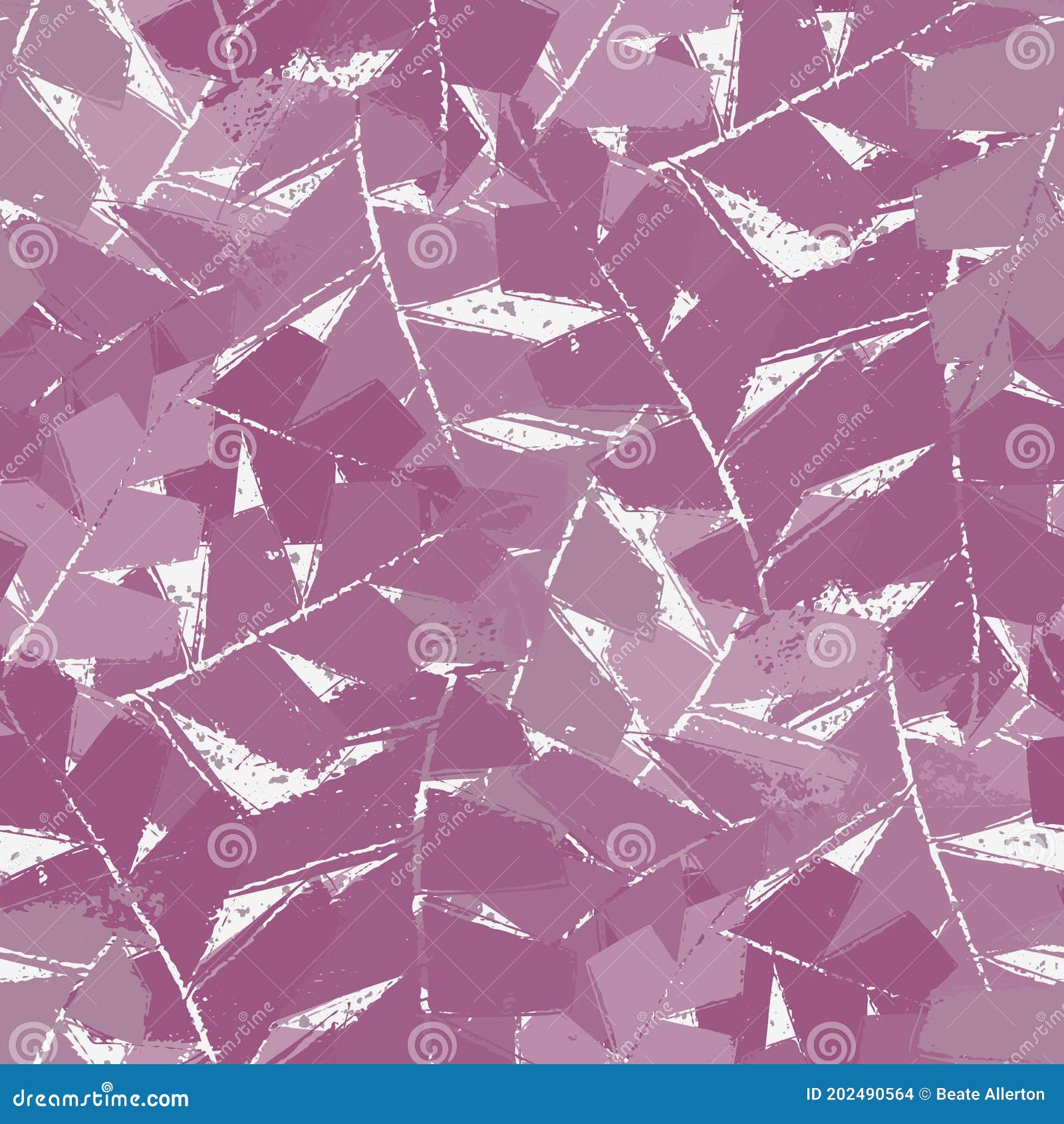 Mono Print Style Purple Tropical Leaves Seamless Vector Pattern ...