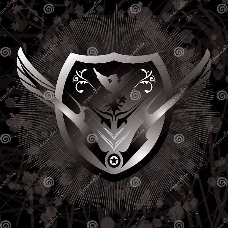 Mono shield stock vector. Illustration of concept, contour - 2300902