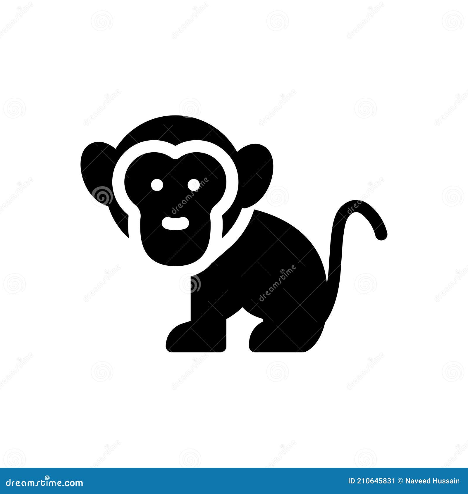 Mono ilustración del vector. Ilustración de nuevo, elemento - 210645831