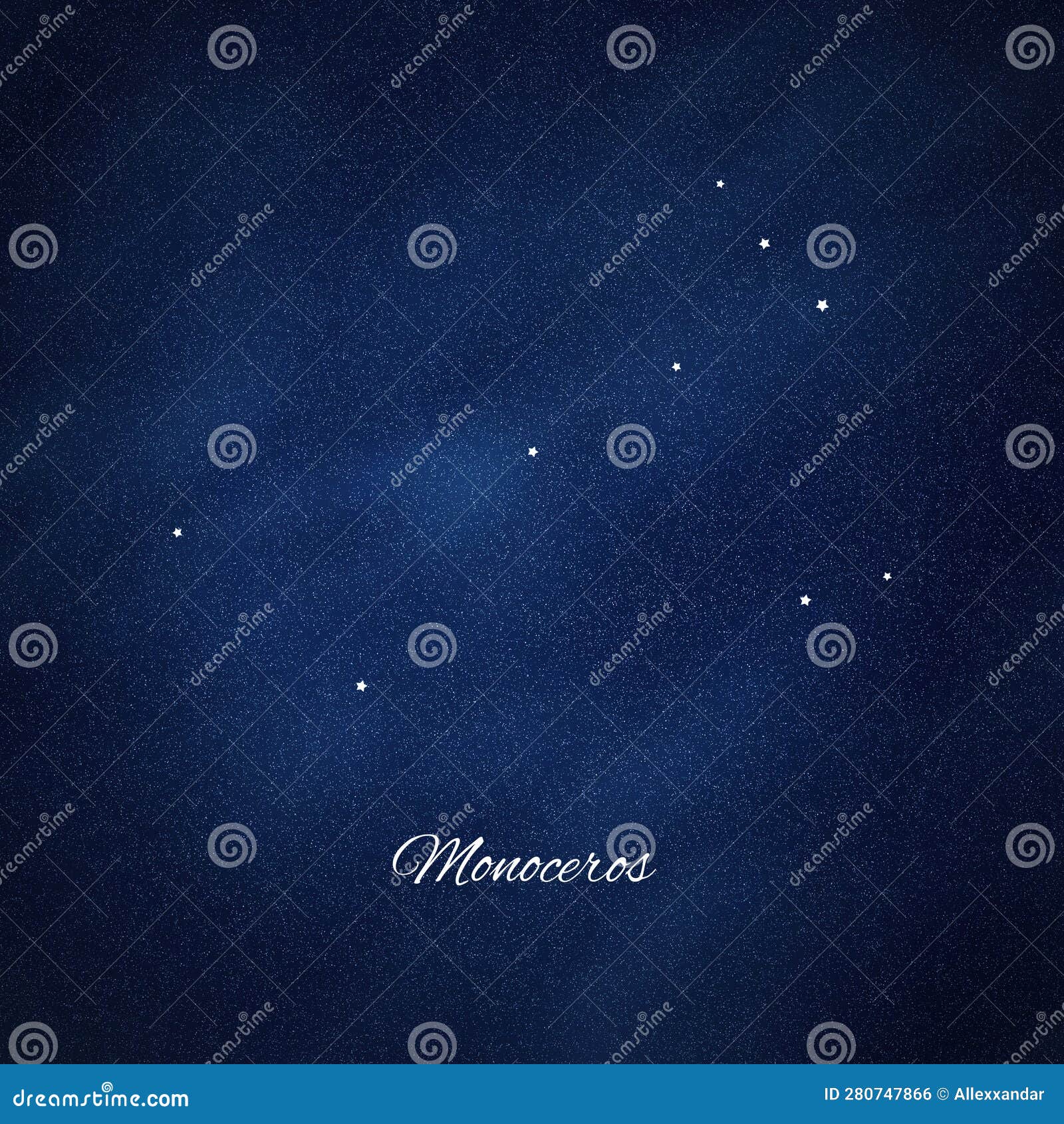 Monoceros Constellation, Cluster of Stars, Unicorn Constellation Stock ...