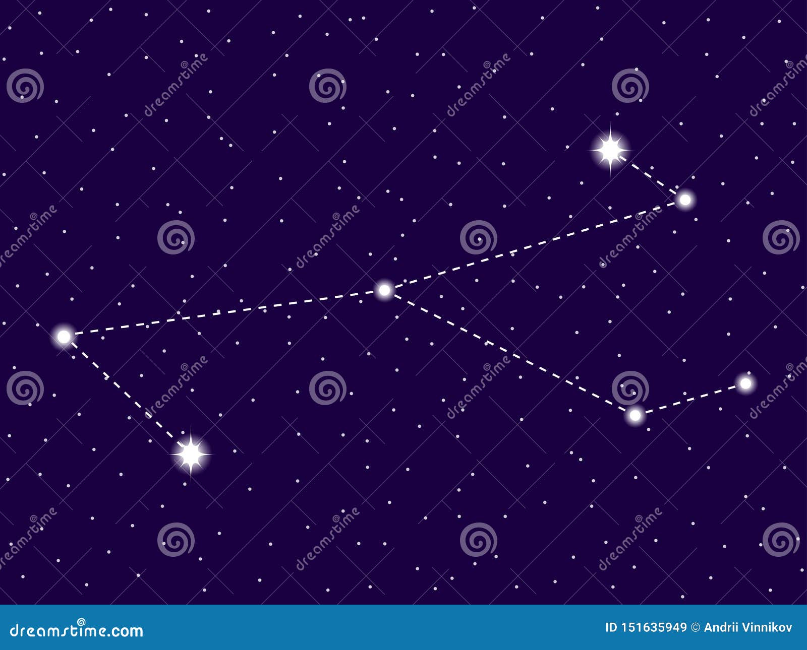 Monoceros Constellation. Starry Night Sky. Space Objects, Galaxy Stock ...