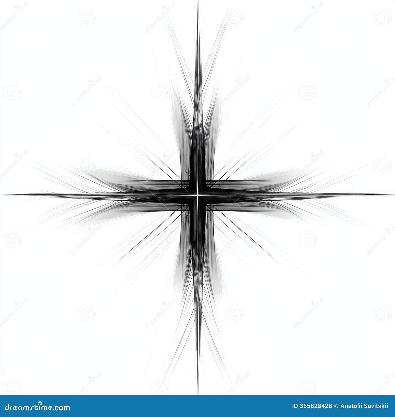 Abstract Black and White Design Featuring Intersecting Lines Radiating ...