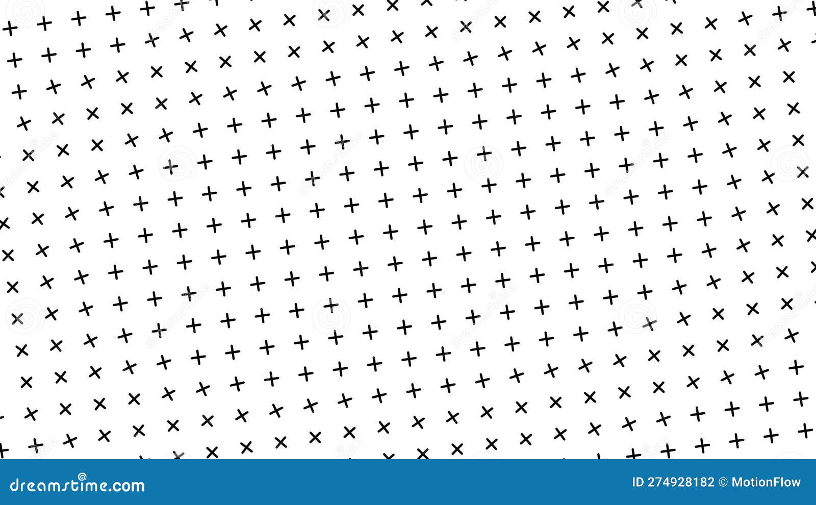 Monochromatic Black Crosses in Rows Pattern Stock Footage - Video of ...