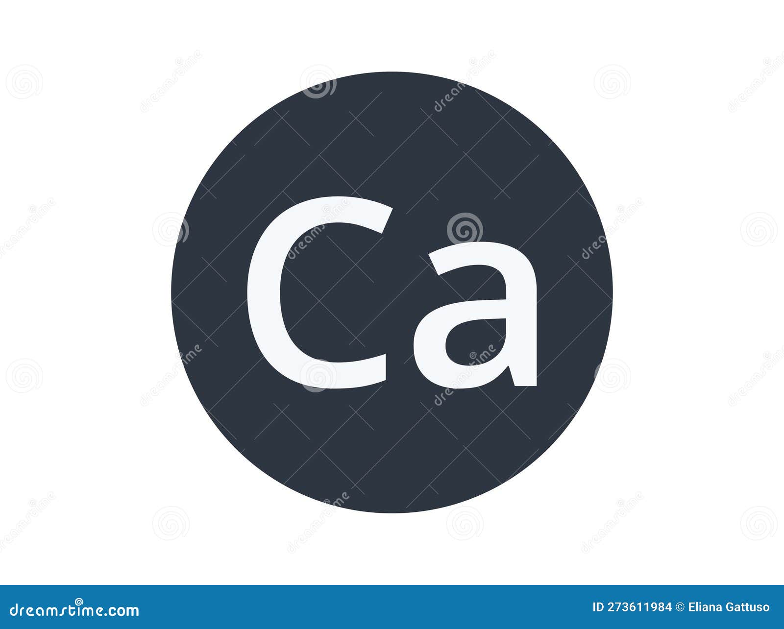 Monochromatic Calcium Element Graphic for Science Designs. Stock Vector ...