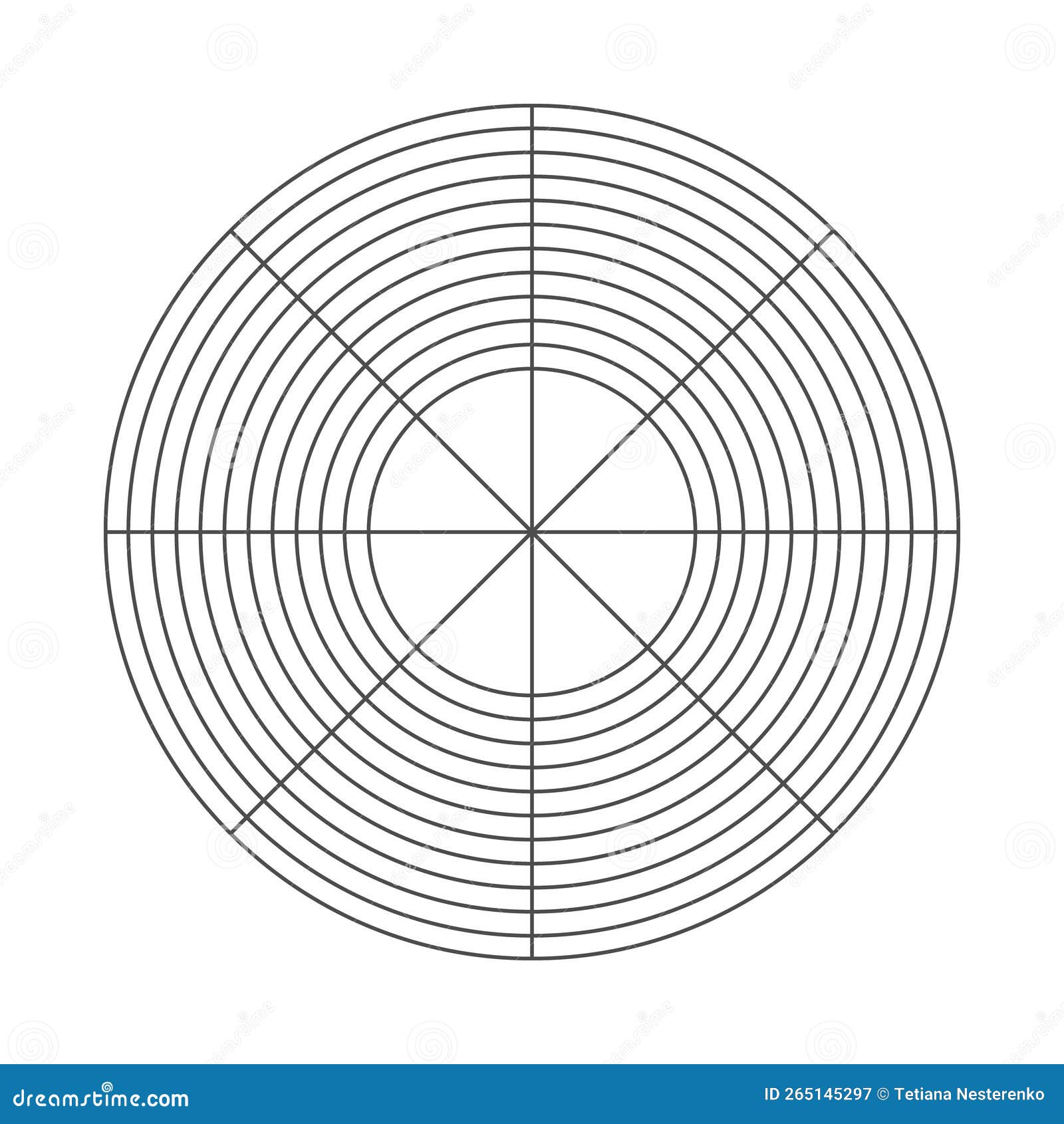 Set Of Circular Spectrum Wheels, Collection Of Rounded Diagrams Vector ...