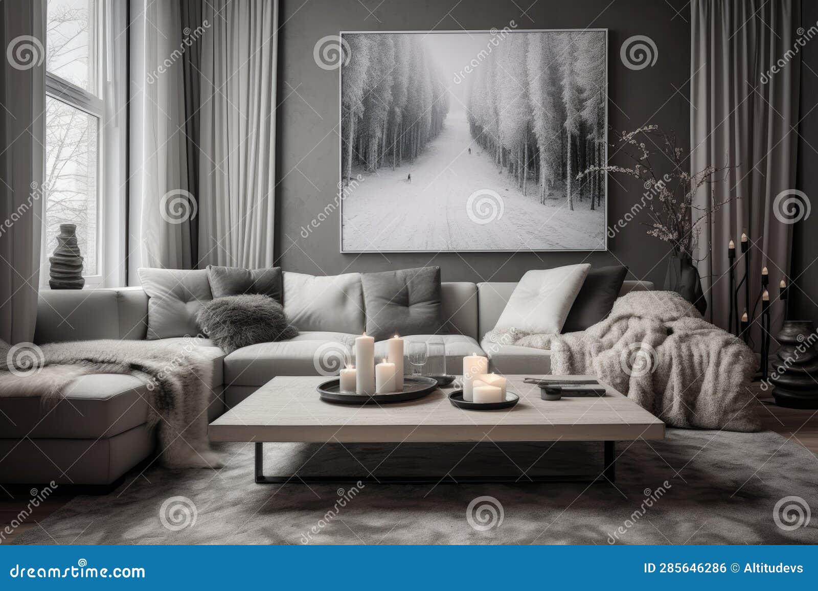 A Monochromatic Color Scheme with Simple Textures Stock Photo - Image ...