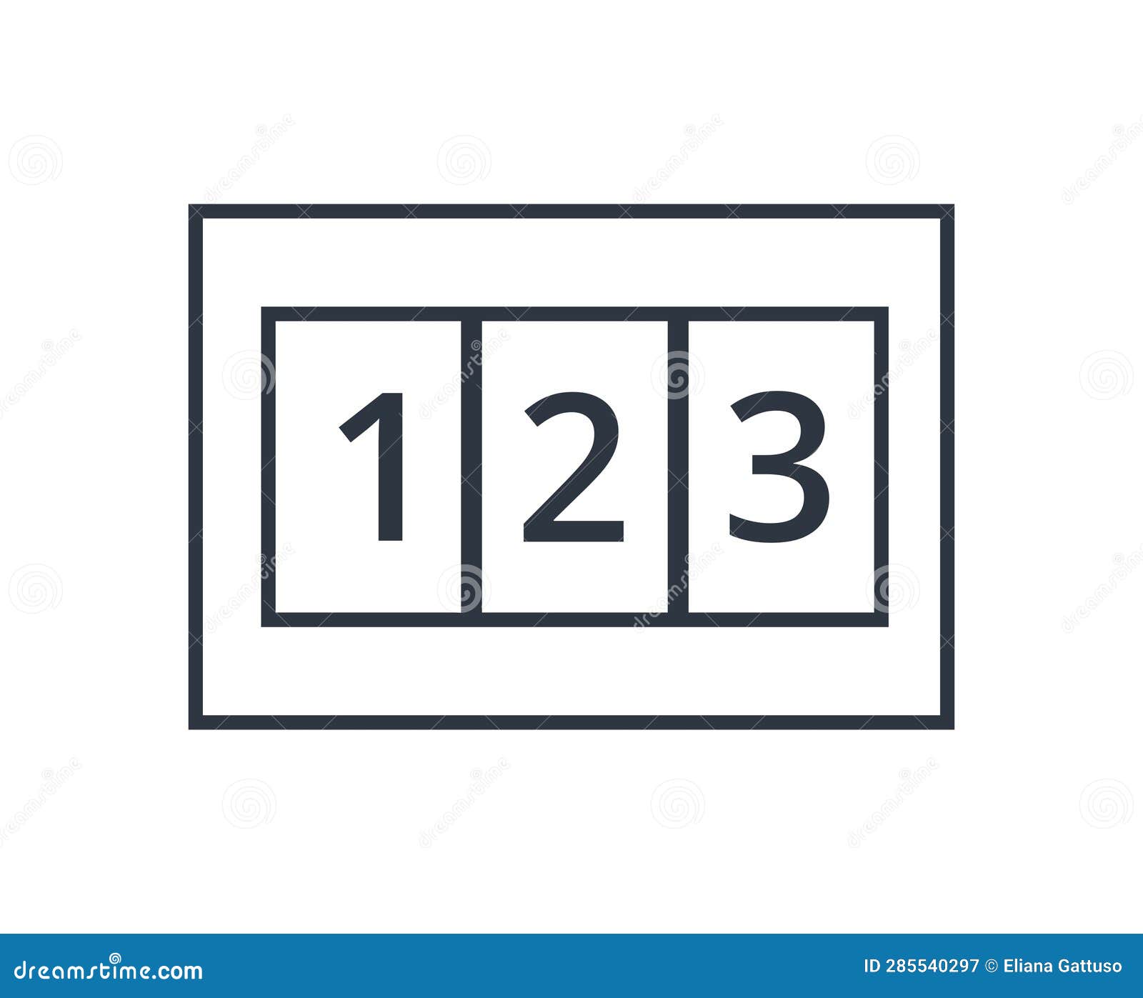 Monochromatic Counter Symbol. Vector Illustrator Stock Vector ...
