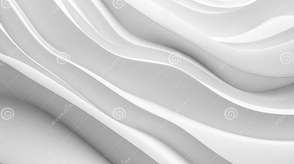 A Monochromatic 3D Wave Pattern in Soft Gray Tones, Creating an ...