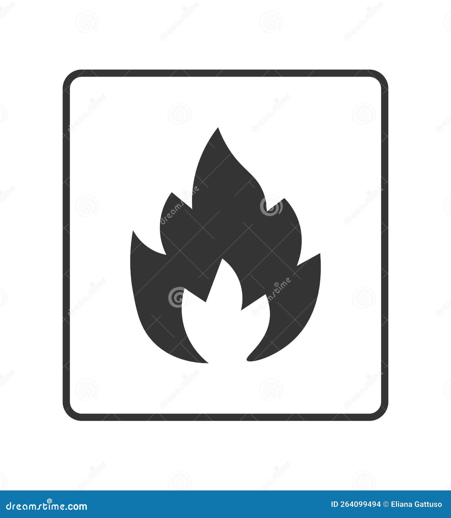 Monochromatic Flammable Icon. Concept of Labels and Packaging Stock ...