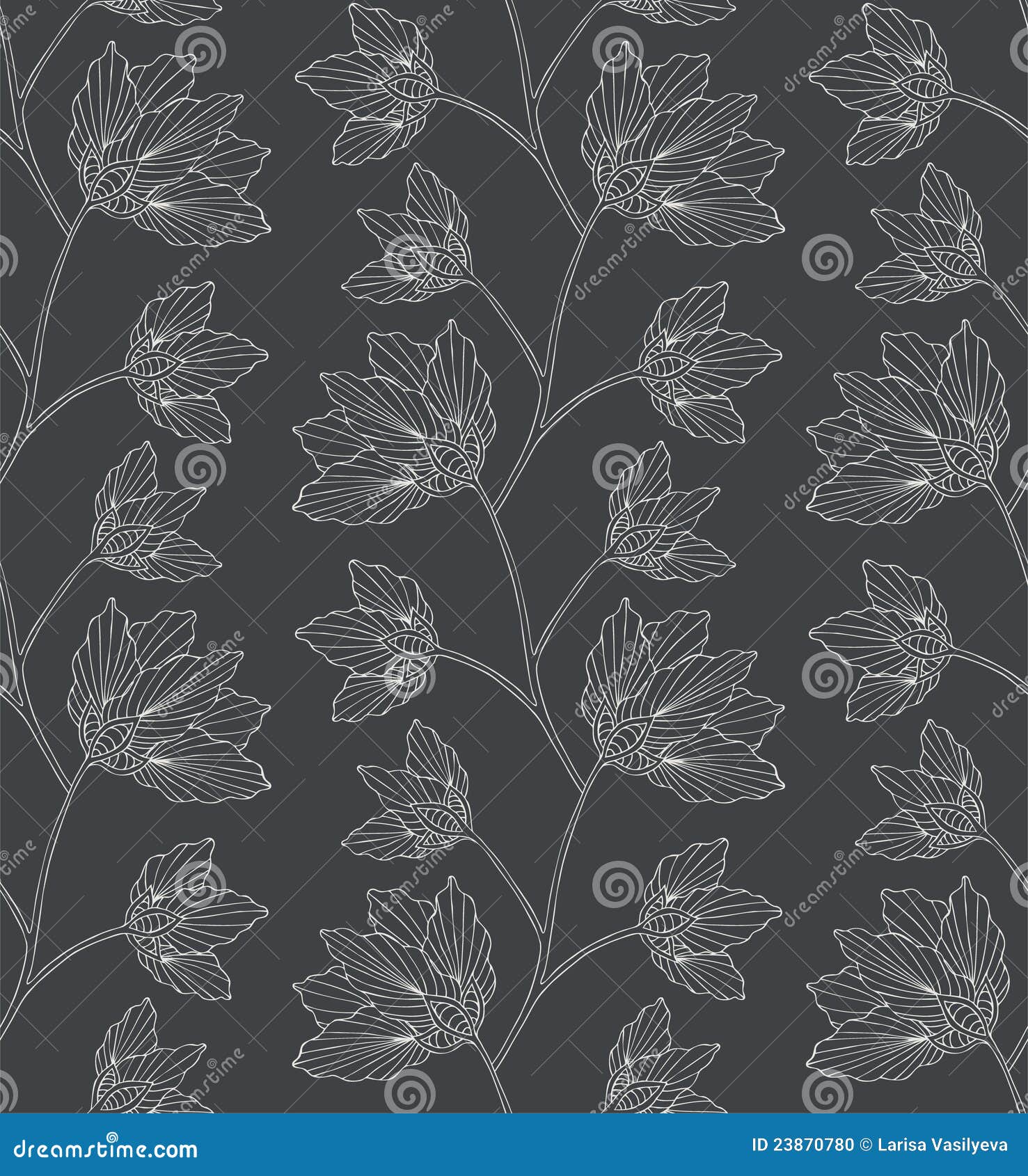 Monochromatic flower stock vector. Illustration of ornate - 23870780