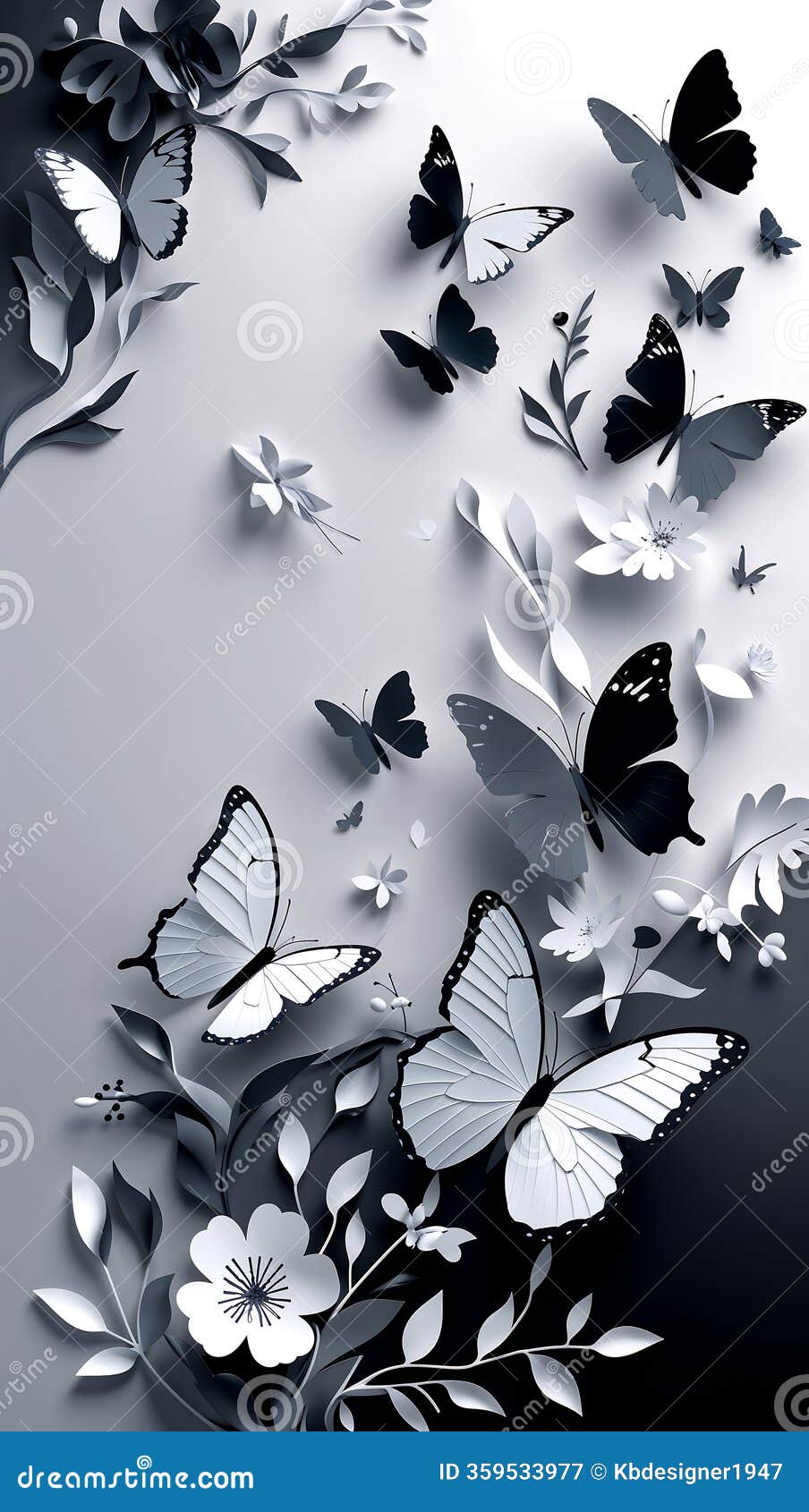 Monochromatic Gradient Design From White To Black With Dynamic Layout ...