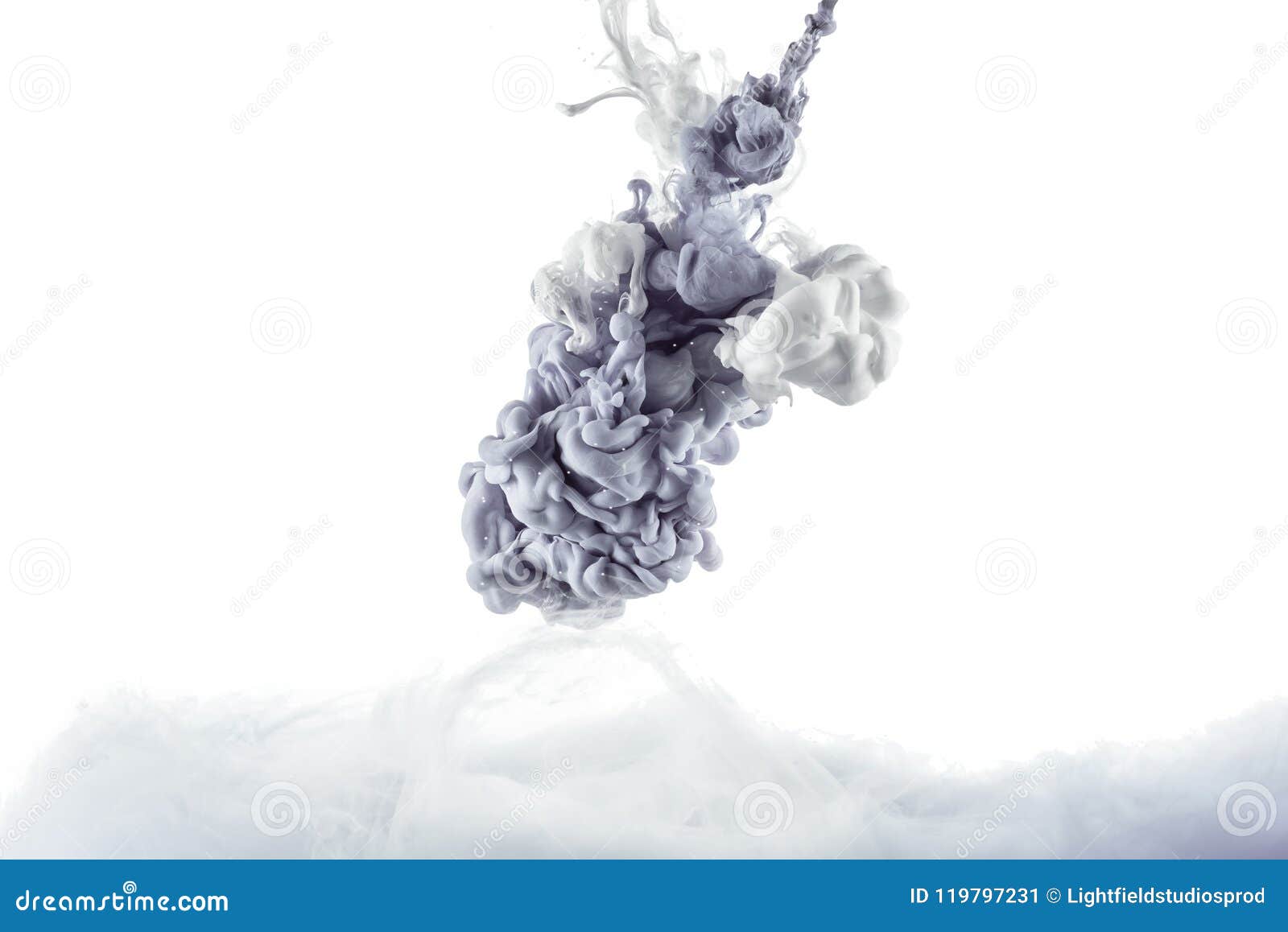 Monochromatic Grey Paint Splash, Isolated Stock Image - Image of ...