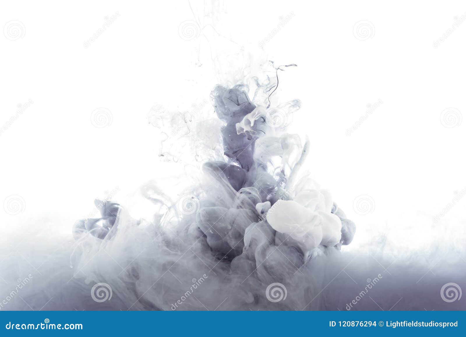 Monochromatic Grey Paint Splash, Isolated Stock Photo - Image of ...