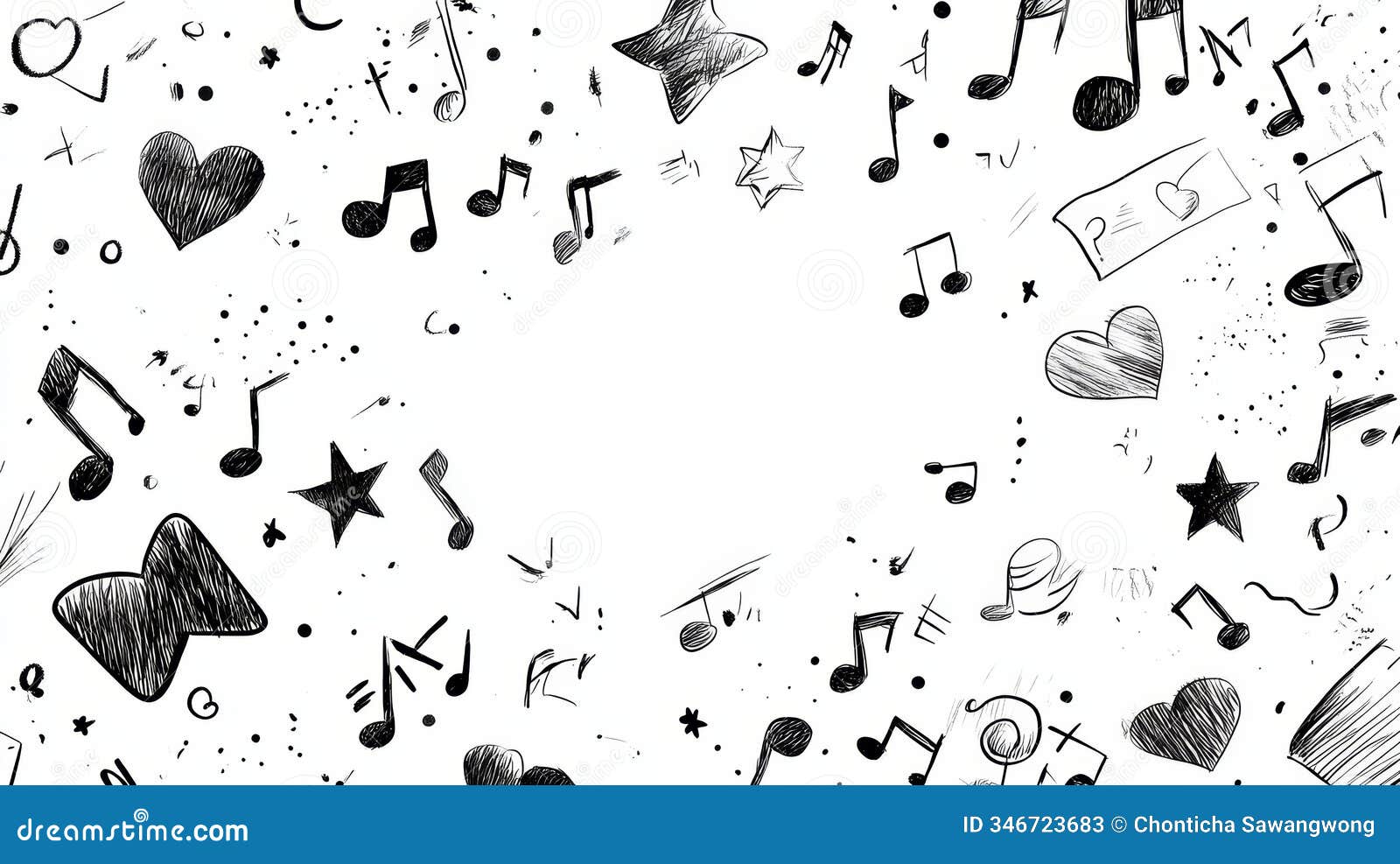 Monochromatic Harmony, a Symphony of Musical Notes on Black and White ...