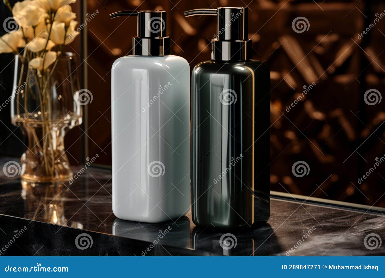 Monochromatic Image Bottle and Soap Dispenser in Vintage, Timeless ...