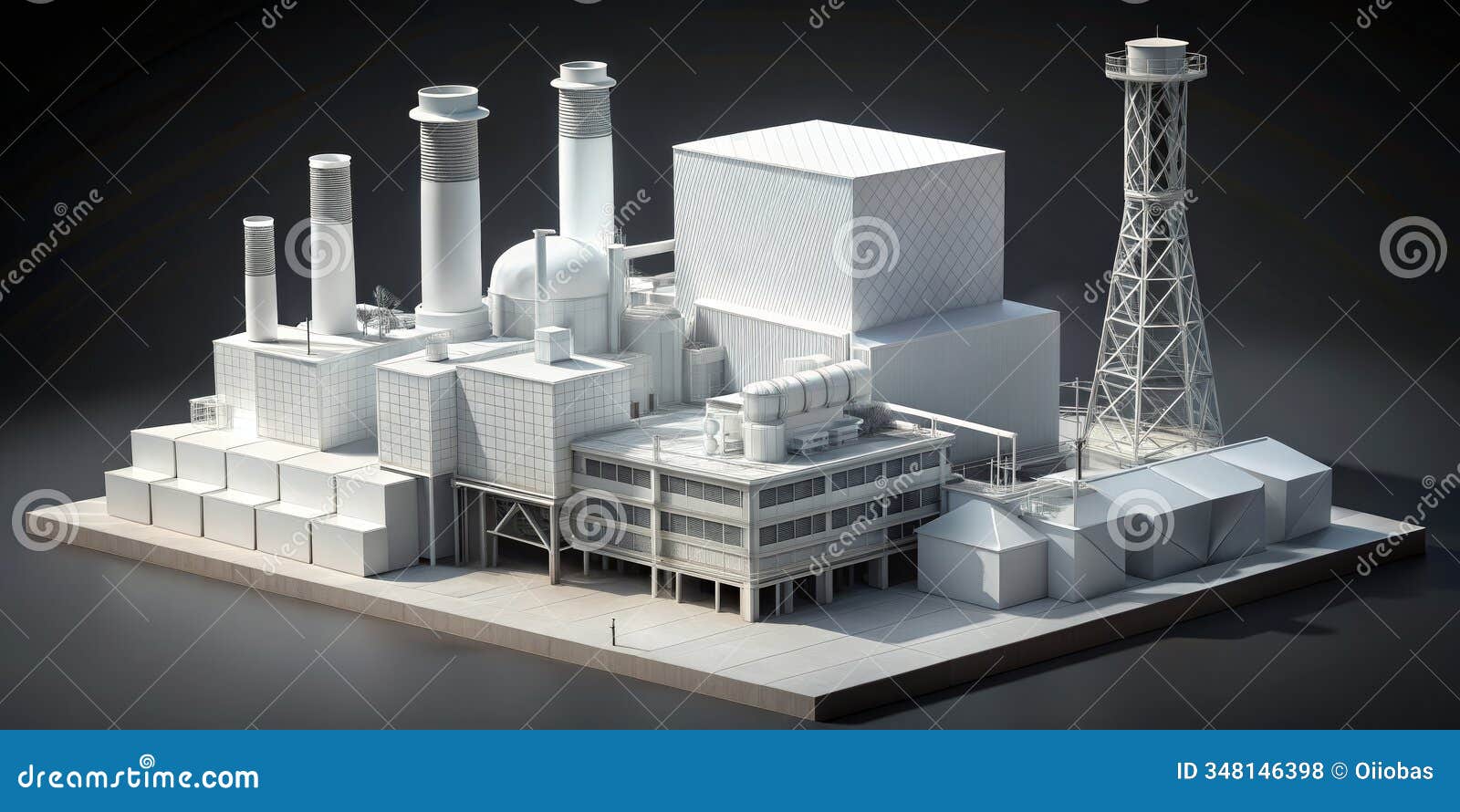 Isometric 3D Rendering Of A Robotic Assembly Station In Art Royalty ...