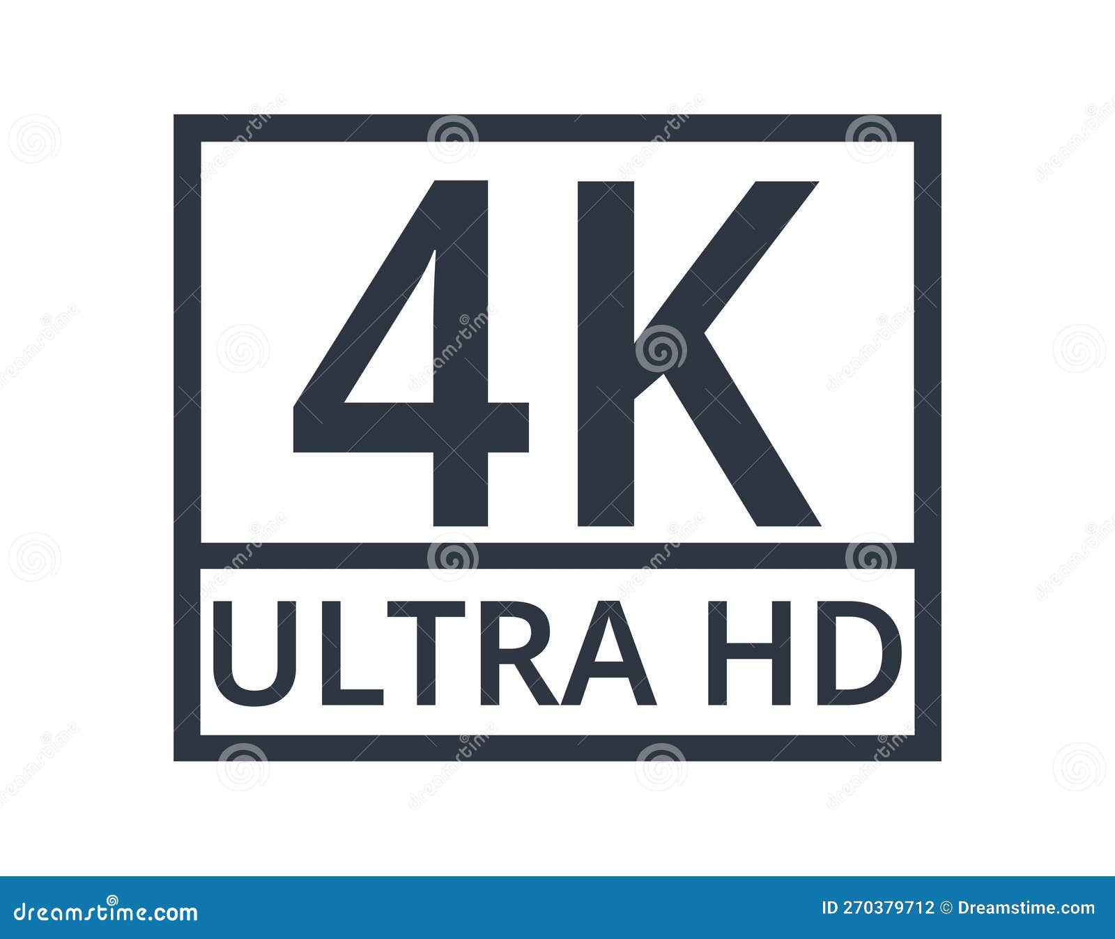 Monochromatic 4k HD Symbol. Concept of Resolutions and Media Stock ...