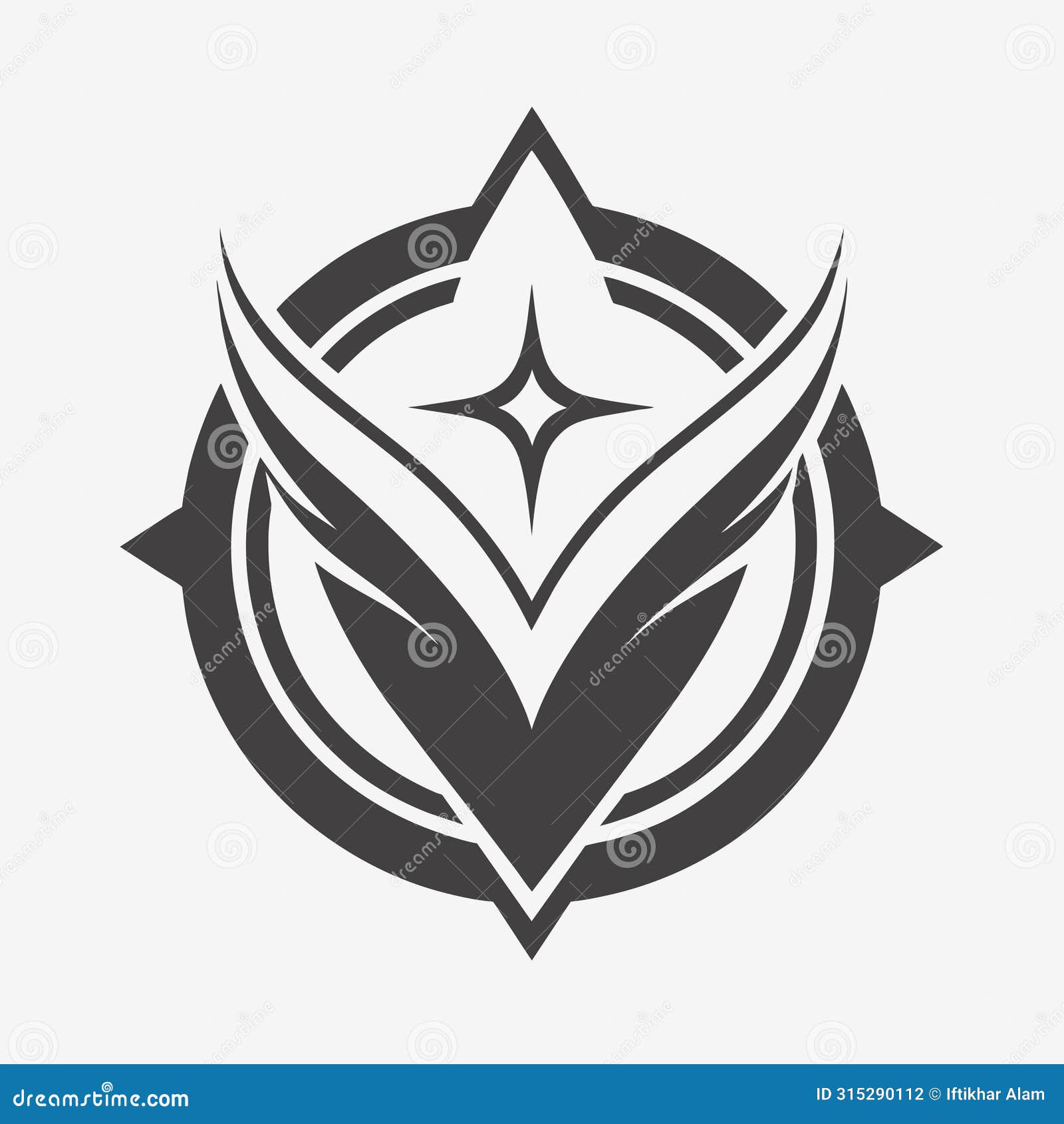 A Monochromatic Logo Featuring a Leaf Design, Visually Striking with a ...