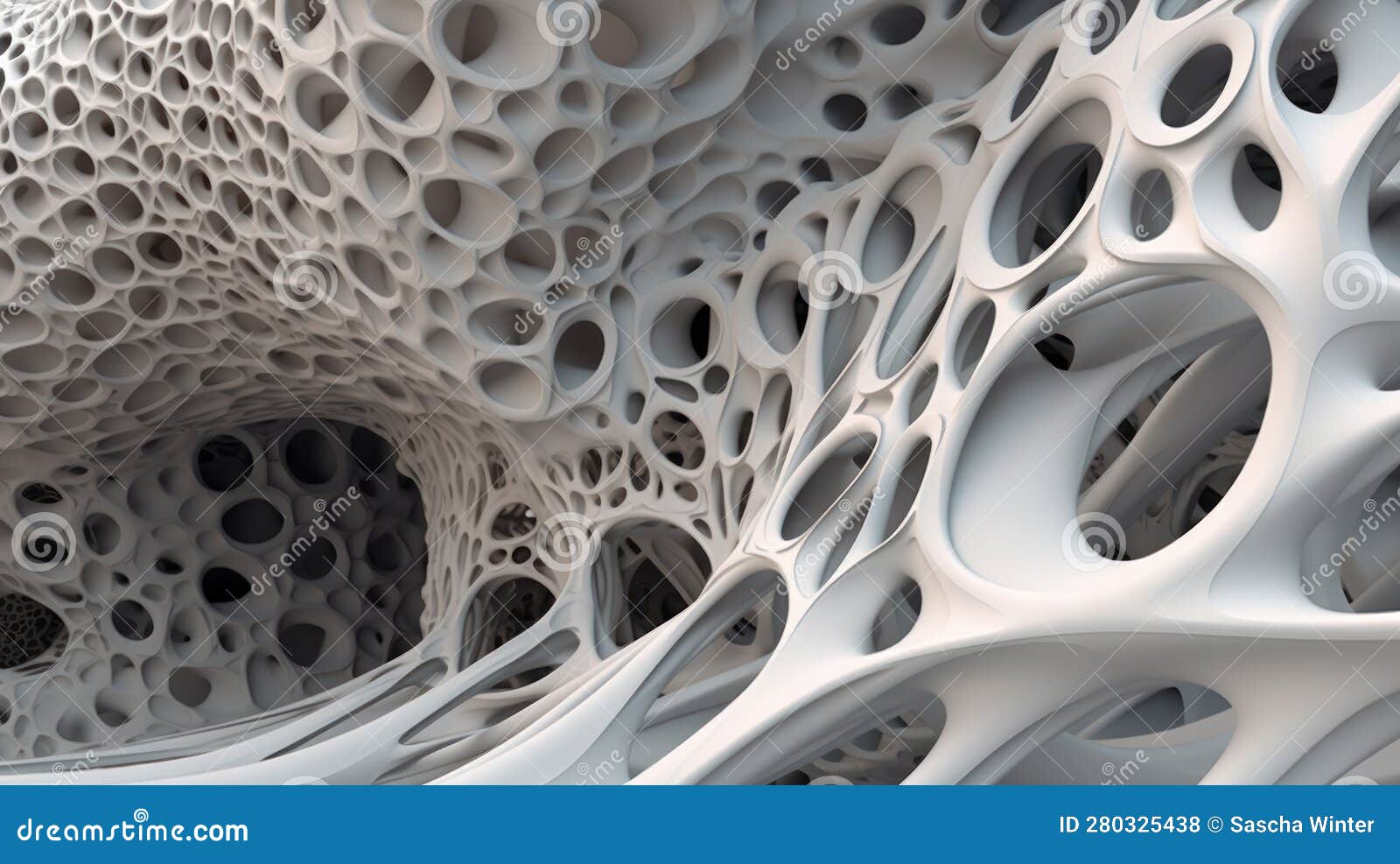 Monochromatic Marvel: Intricate Abstract Structure Stock Illustration ...