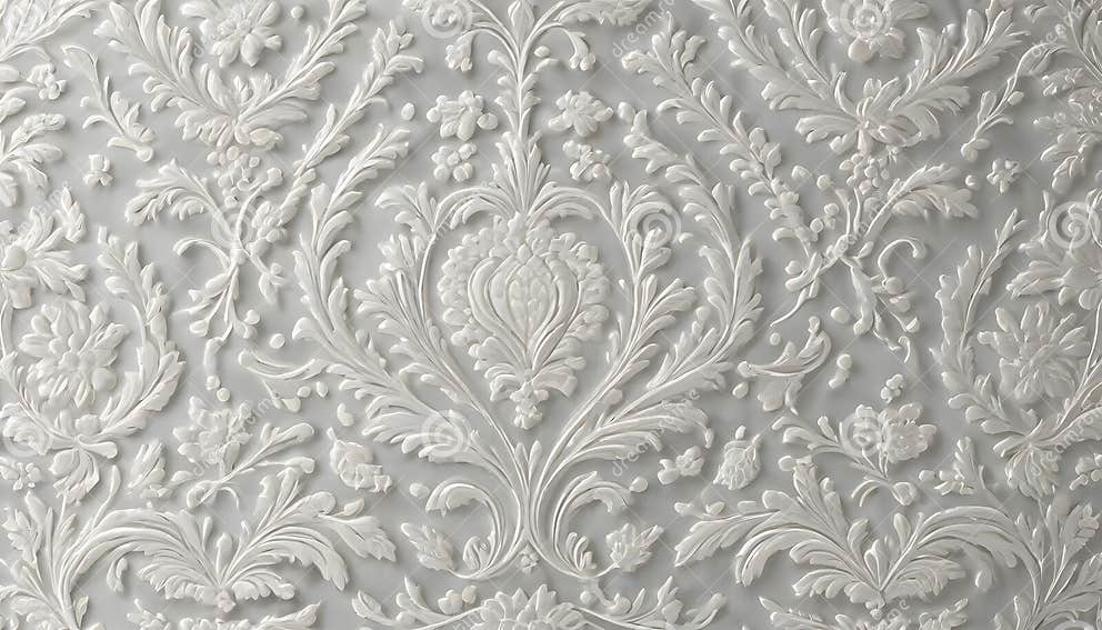 Monochromatic Matelasse Pattern Texture Highlighting Shadows and Depth ...