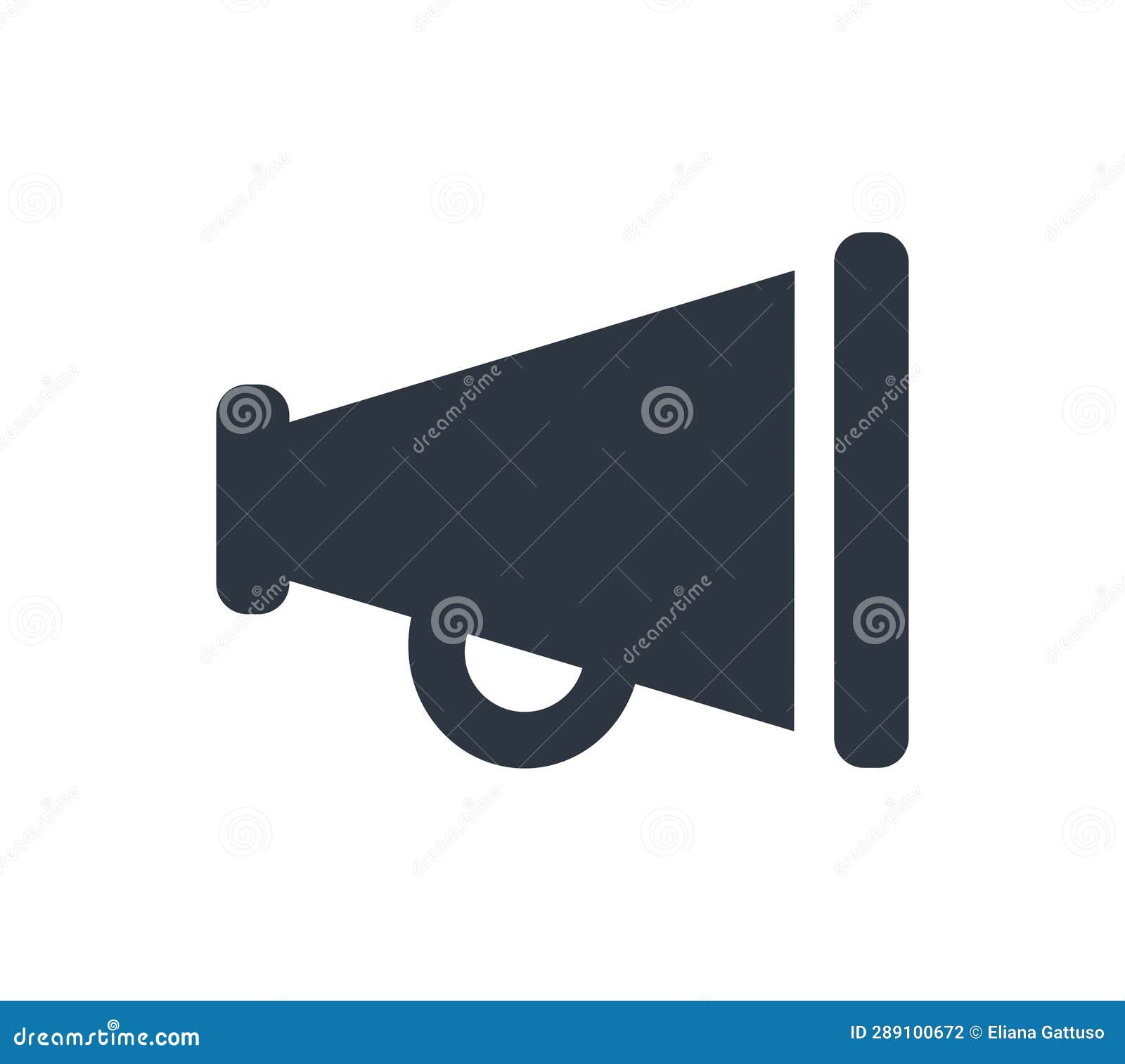 Megaphone Symbol Clipart. Announcing Notify Sign. Public Speaking Flat ...