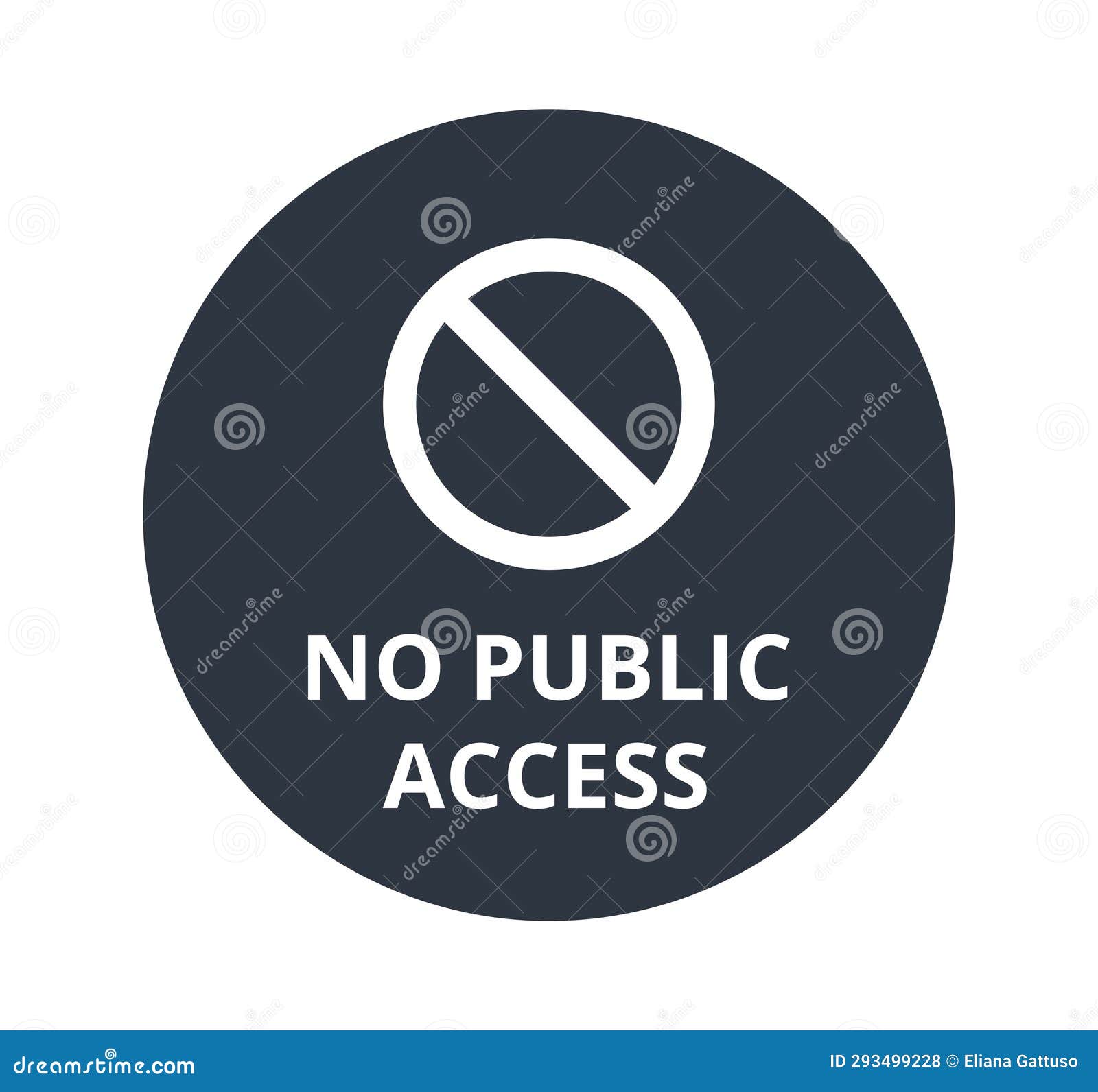 Monochromatic No Public Access Sign Stock Vector - Illustration of ...
