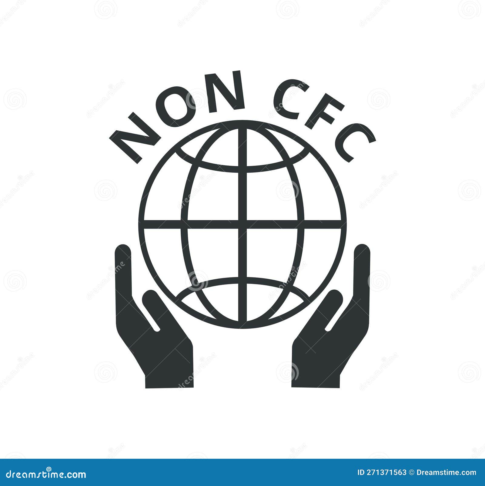 Monochromatic Non CFC Icon. Concept of Ozone Friendly Stock Vector ...