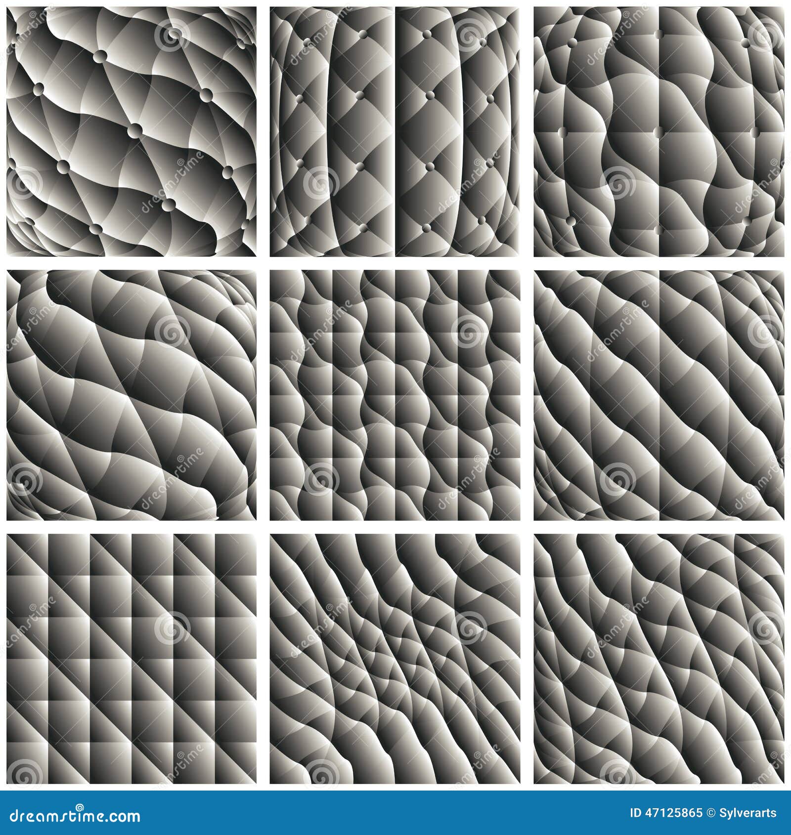 Monochromatic Padded Cell, Abstract Background with Geometric Figures ...