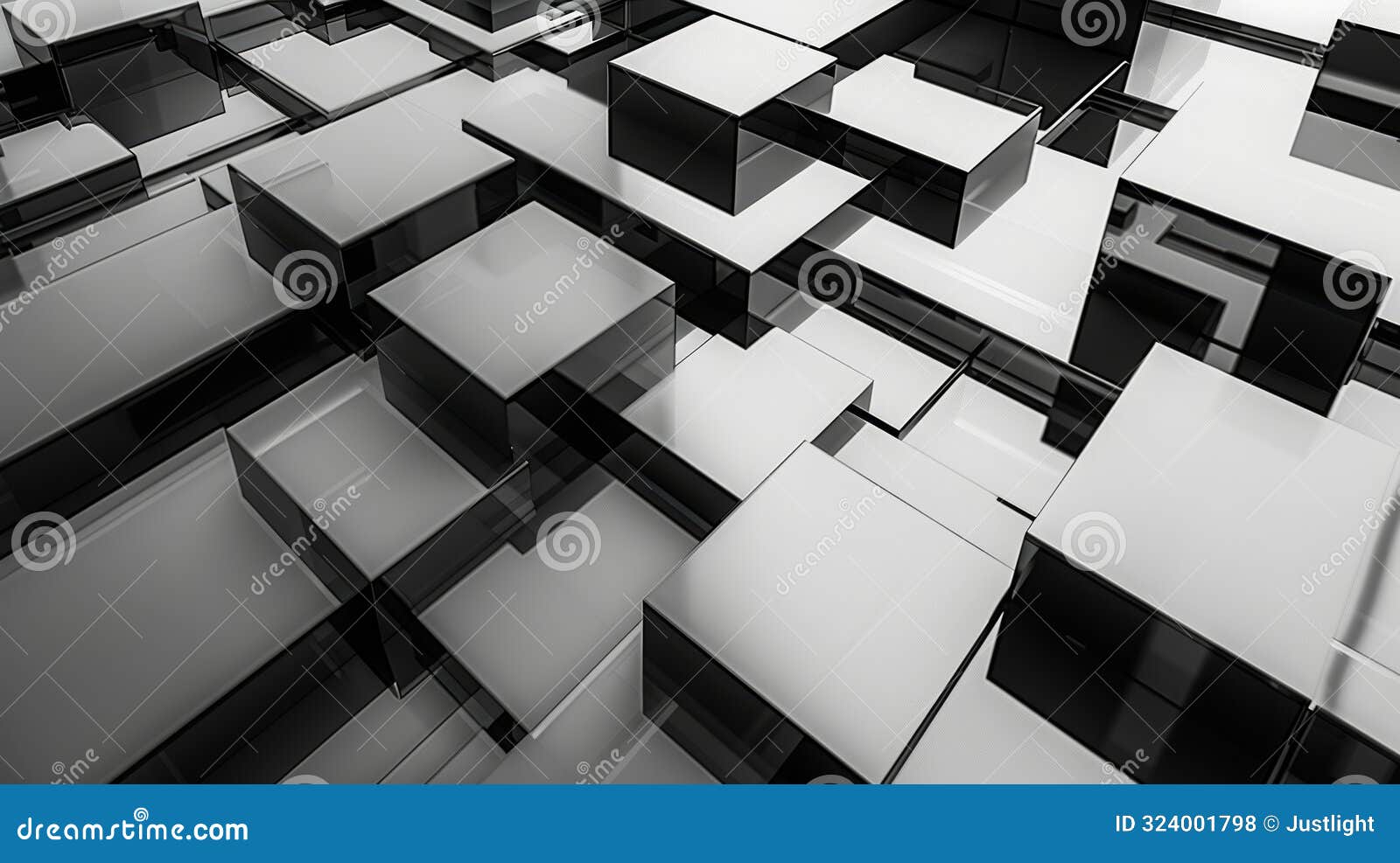 A Monochromatic Palette Featuring Layers of Intersecting Rectangles ...