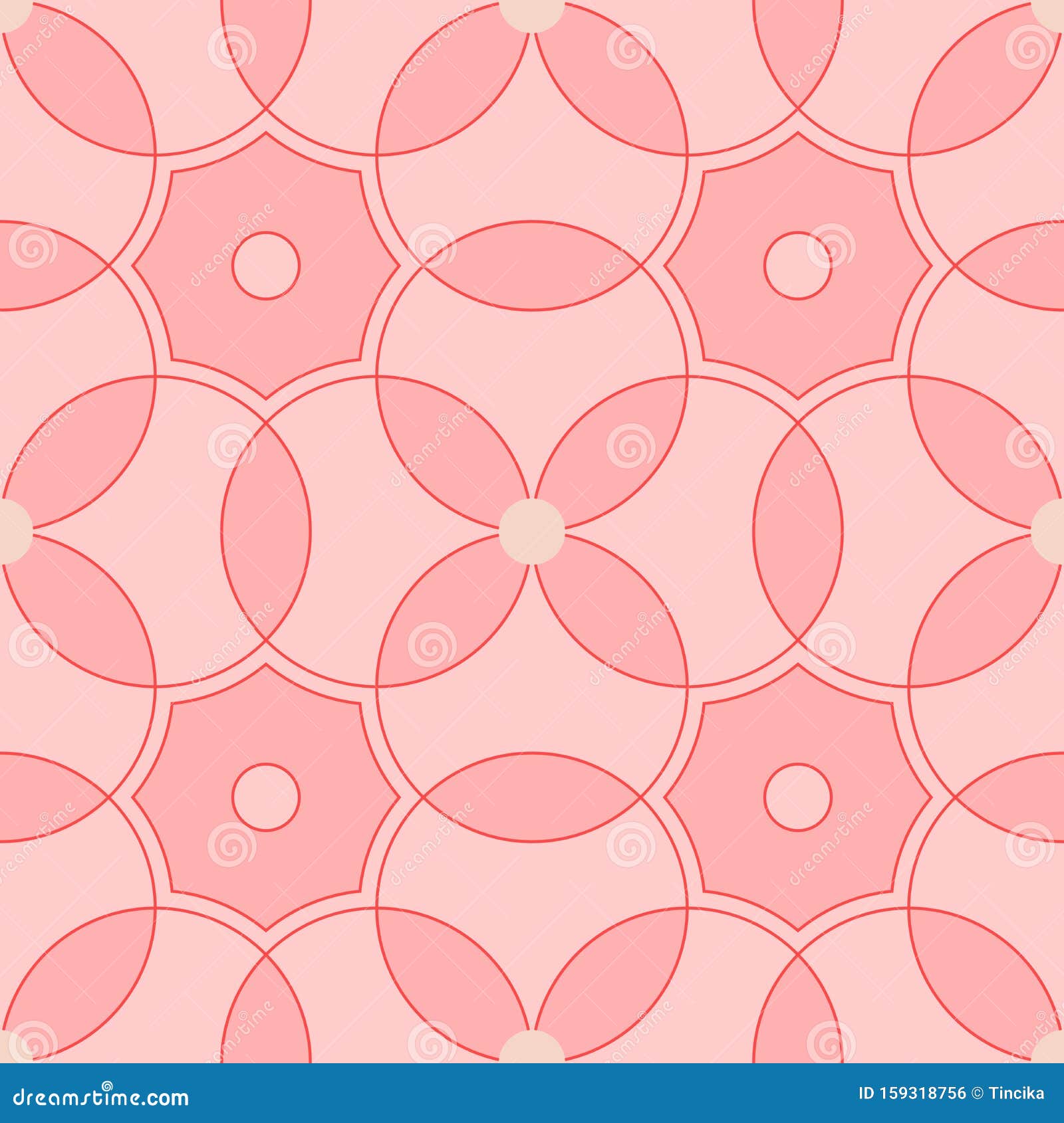 Pink Art Deco Pattern Collection. Stock Vector - Illustration of ...