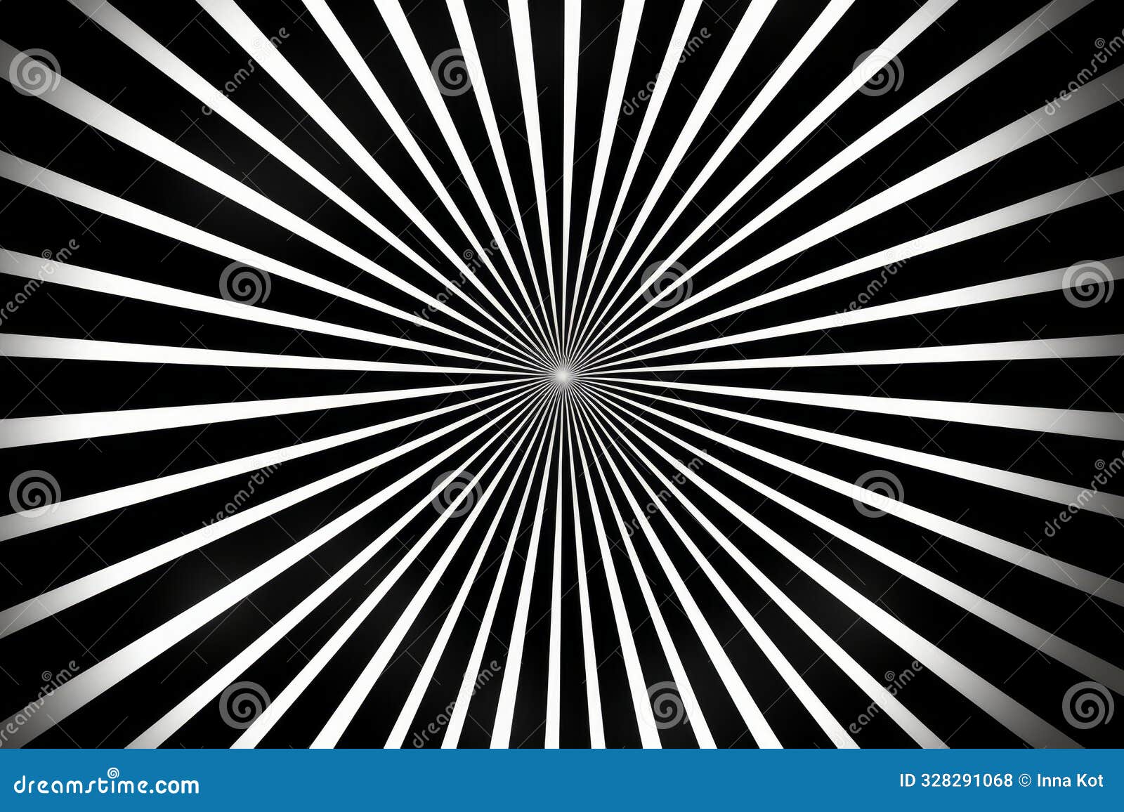 Monochromatic Radial Pattern Vector Graphic in Black and White ...