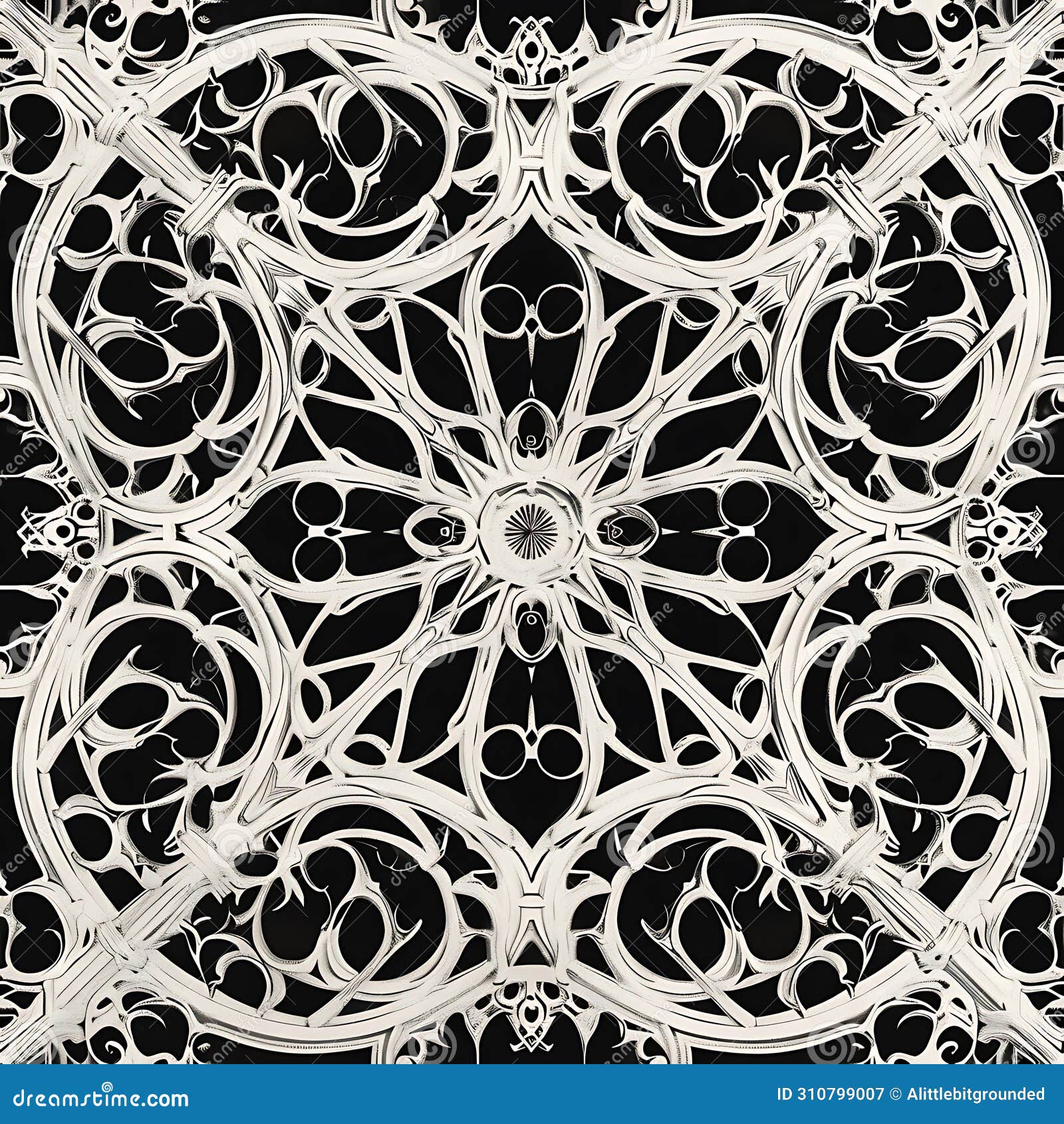 Elegant Gothic Wallpaper Seamless Tile Stock Illustration ...