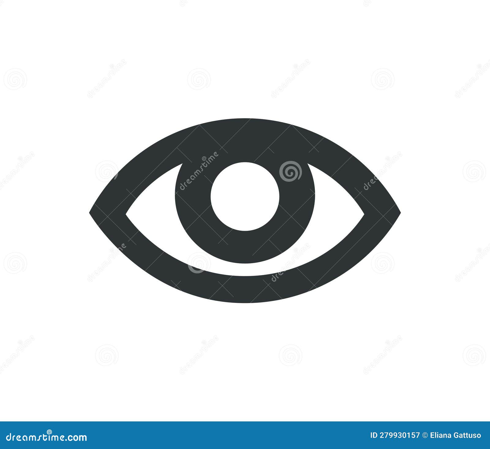Monochromatic Simple Human Eye Symbol. Vector Illustation Stock Vector ...