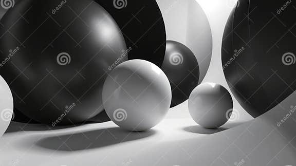 Monochromatic Spheres on a Textured Surface - Abstract 3D Design Stock ...