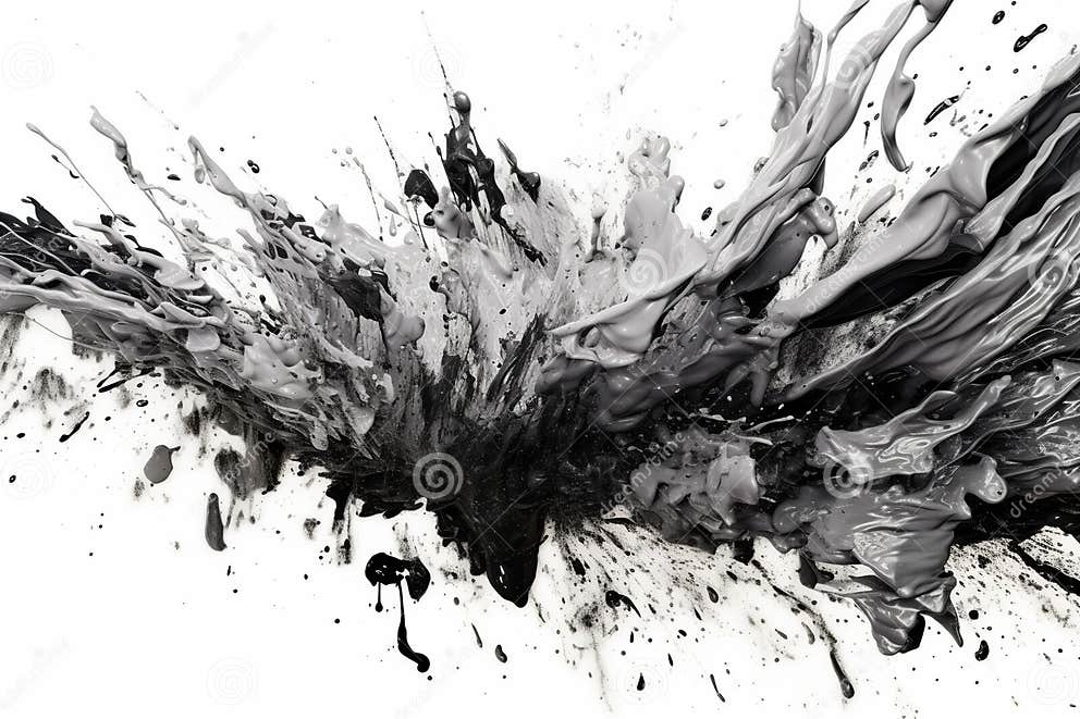 Monochromatic Splash Background with Paint Splash Pattern Stock ...
