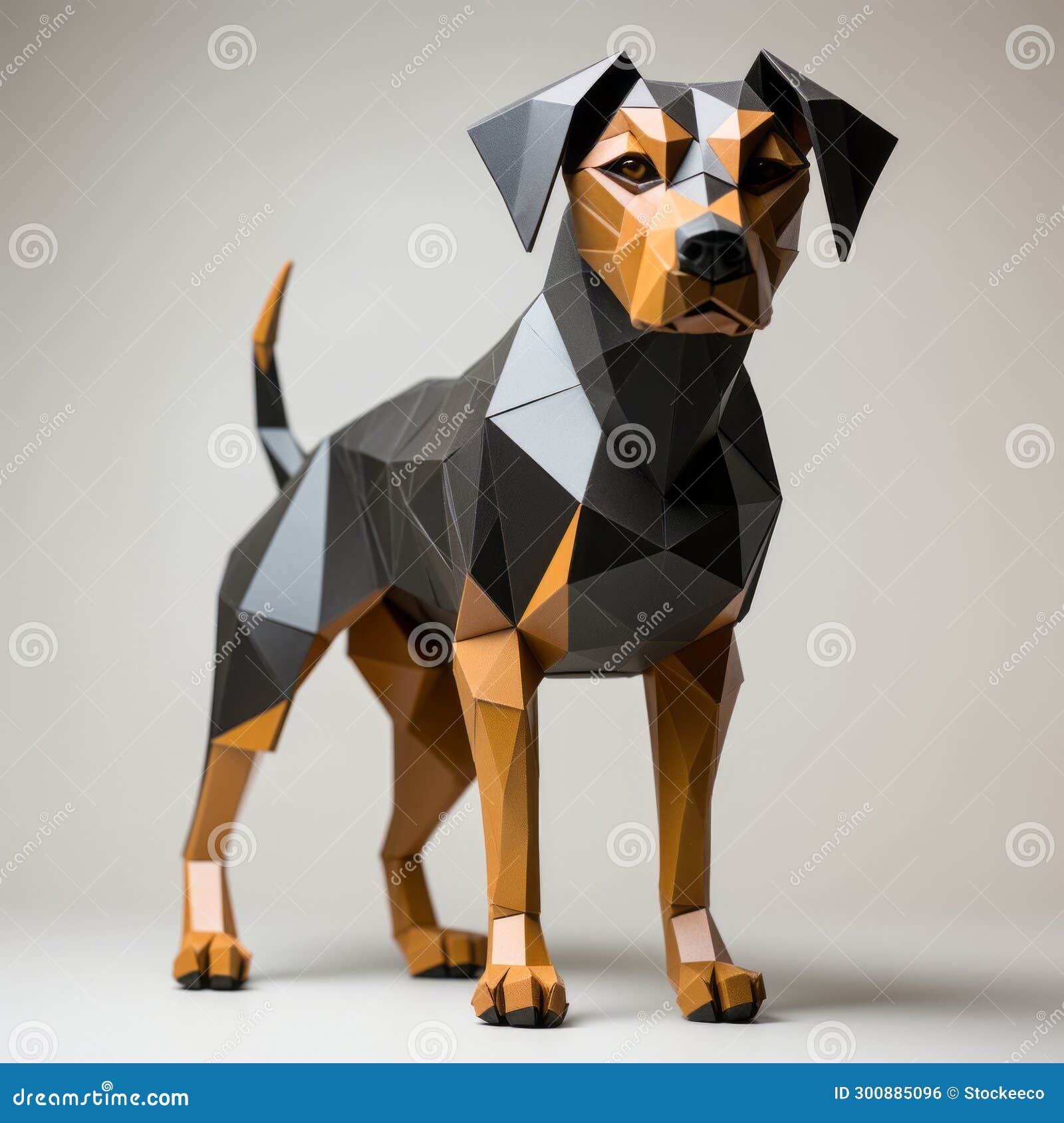 Low Polygon Model Dog with Layered and Textured Surfaces Stock ...
