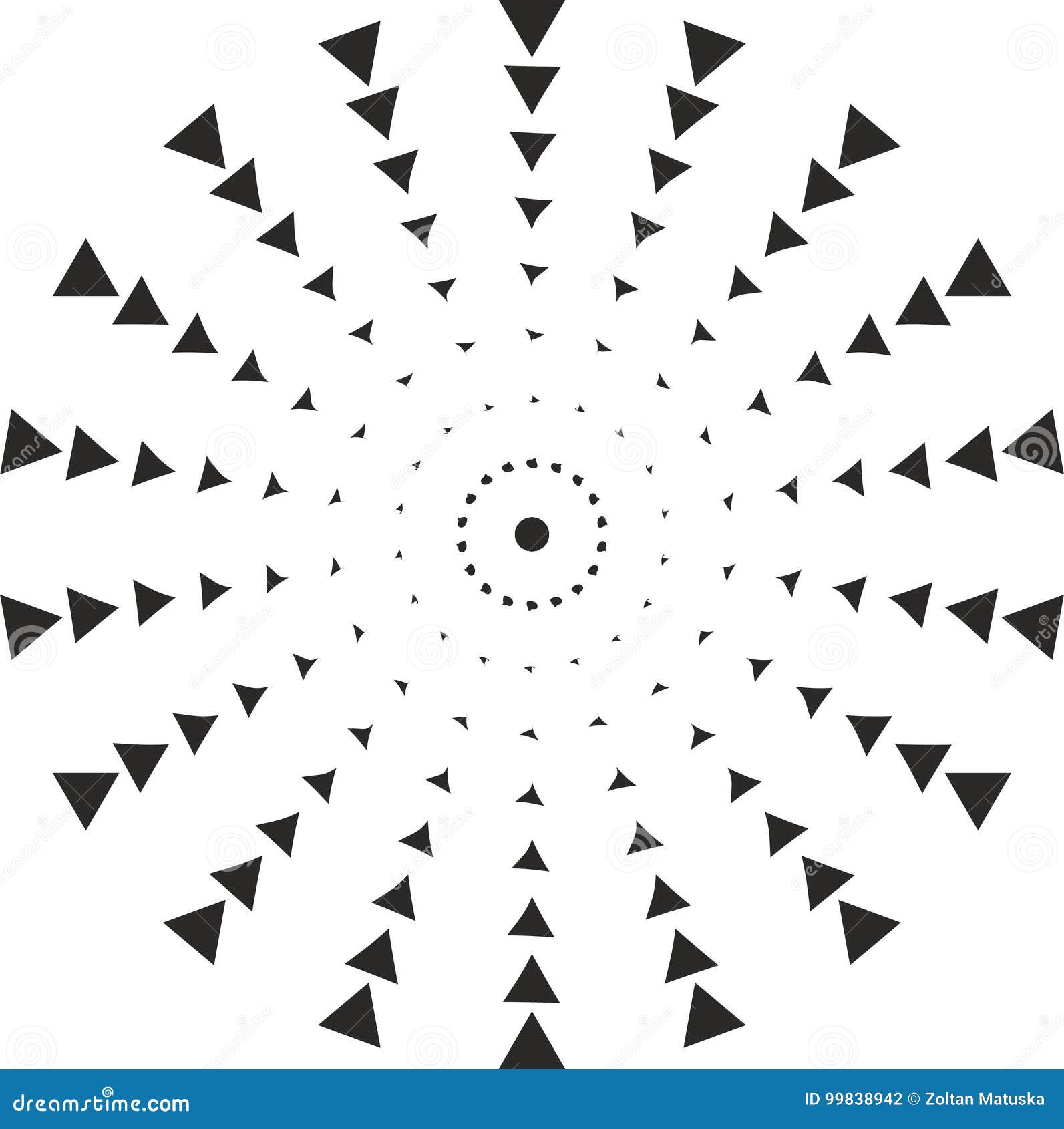 Monochrome Abstract Dotted Triangle Pattern Halftone Background Vector ...