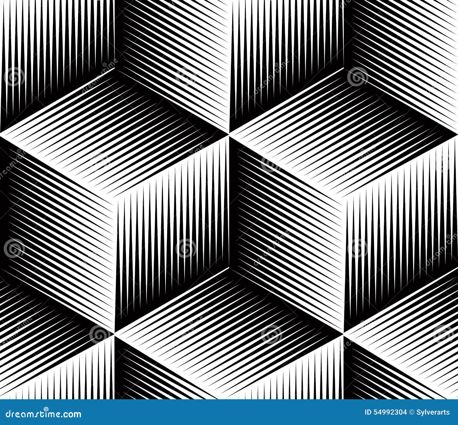 Monochrome Abstract Interweave Geometric Seamless Pattern. Stock Vector ...