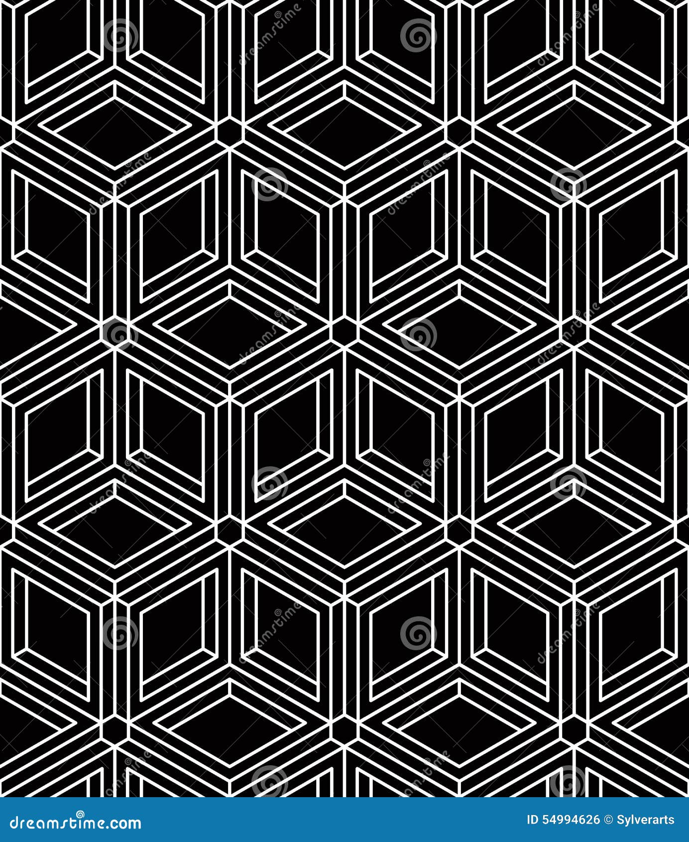 Monochrome Abstract Interweave Geometric Seamless Pattern. Vector Stock ...