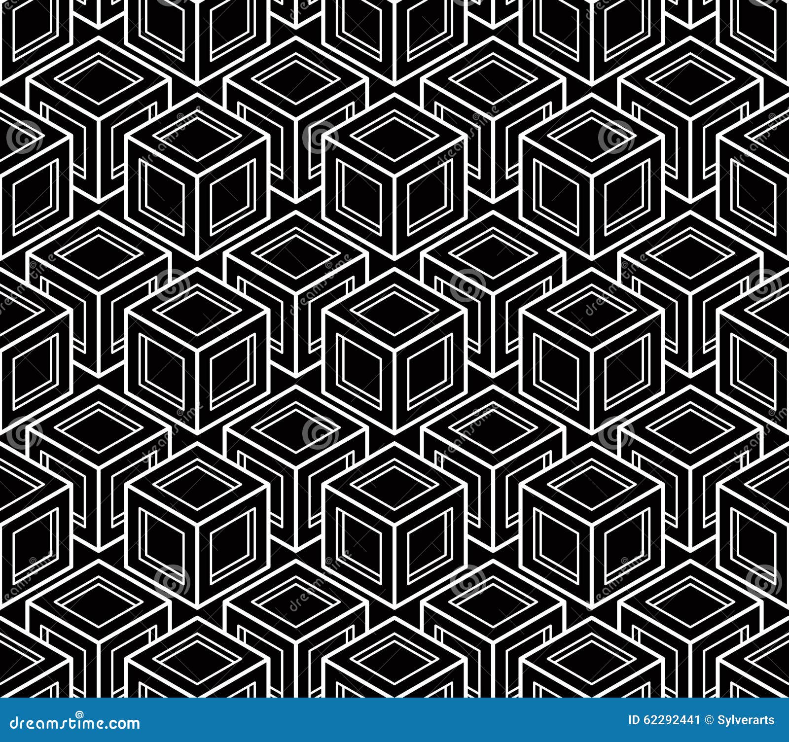 Monochrome Abstract Interweave Geometric Seamless Pattern. Vector Stock ...