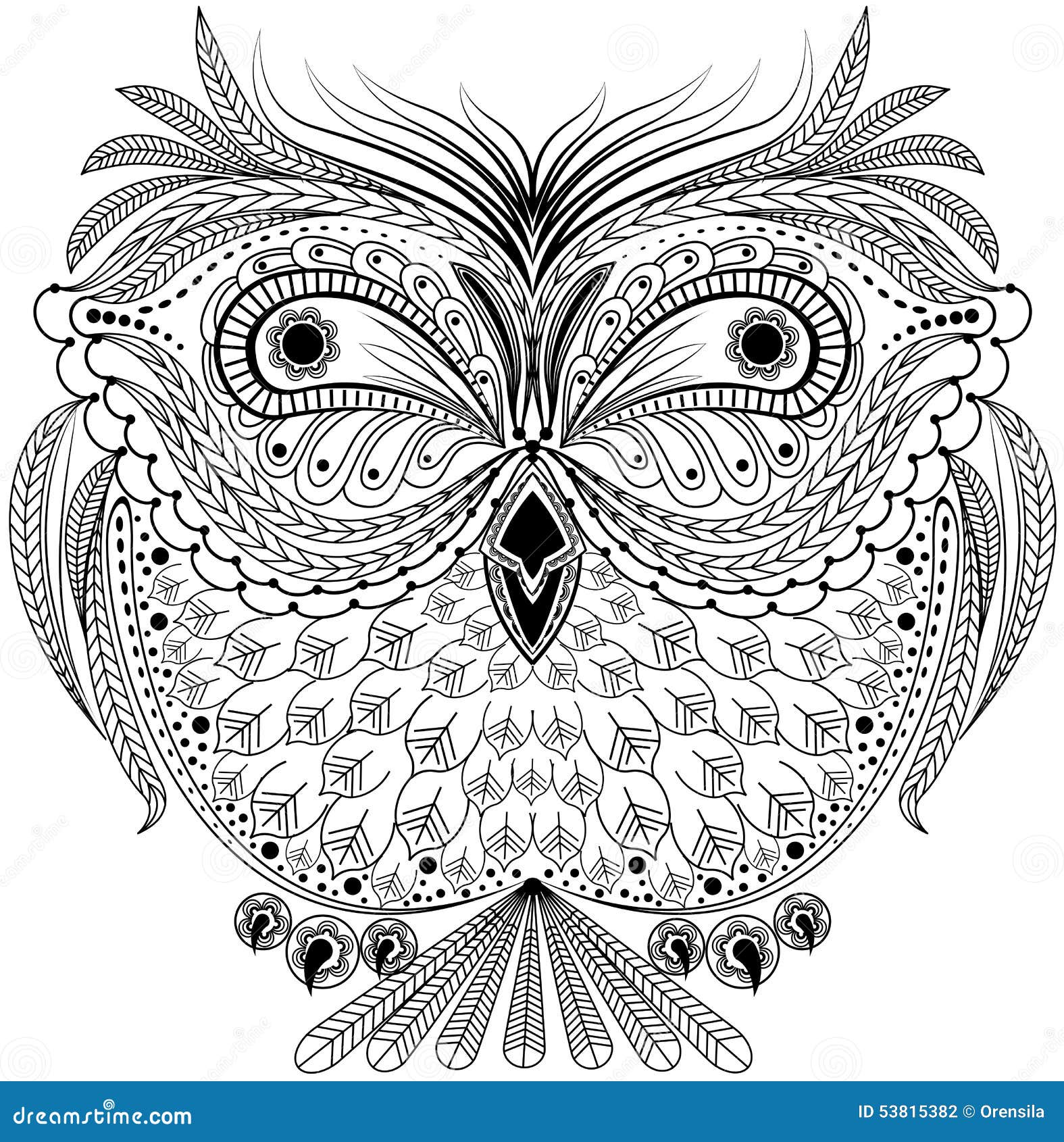 Abstract Owl Coloring Pages For Adults