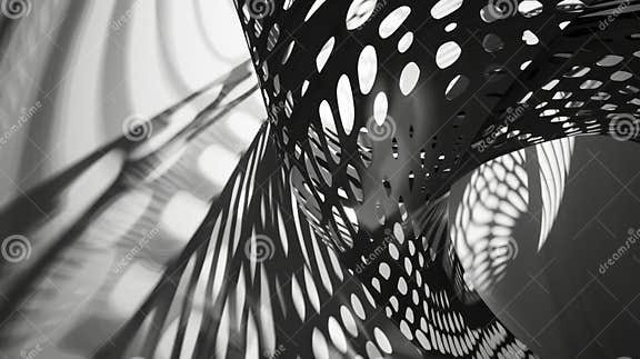 Monochrome Abstract Photograph Showcasing the Play of Light and Shadow ...