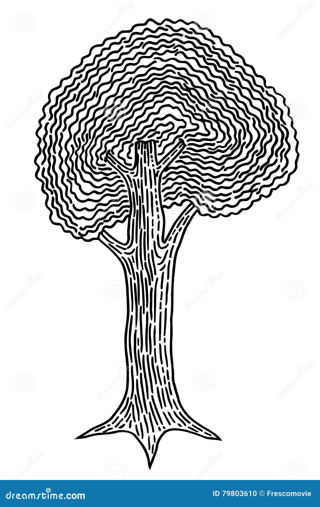 Monochrome abstract tree stock vector. Illustration of background ...