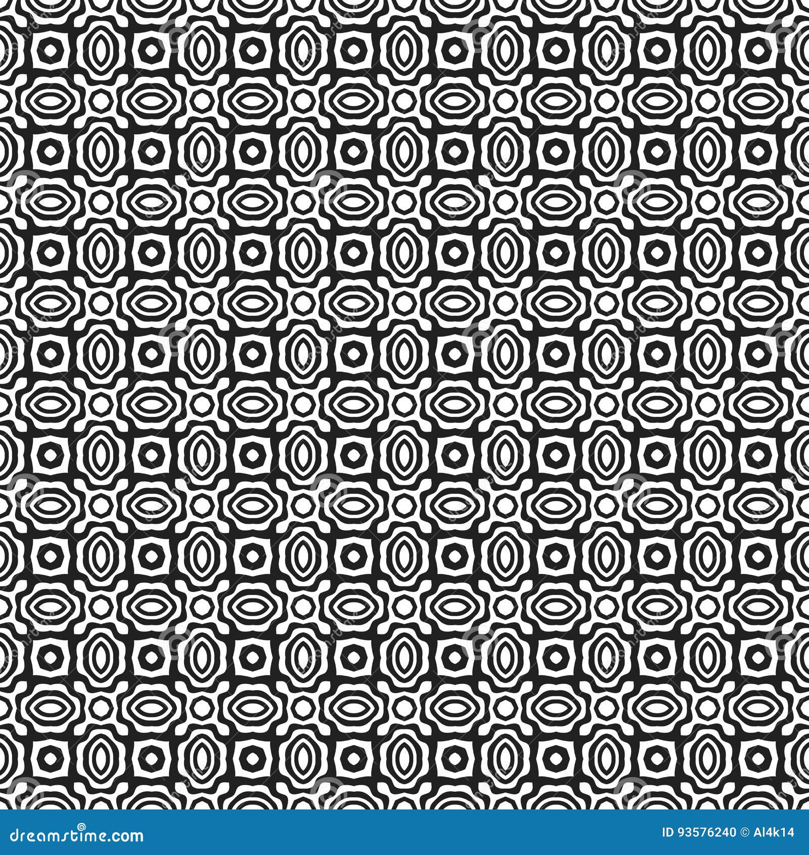 Monochrome Abstract Vector Seamless Pattern Stock Vector - Illustration ...